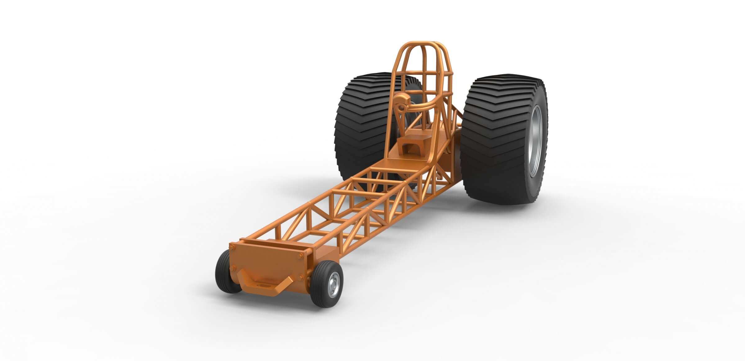 Pulling Tractor Chassis 1:25 - 3D Model by TechItemsRock