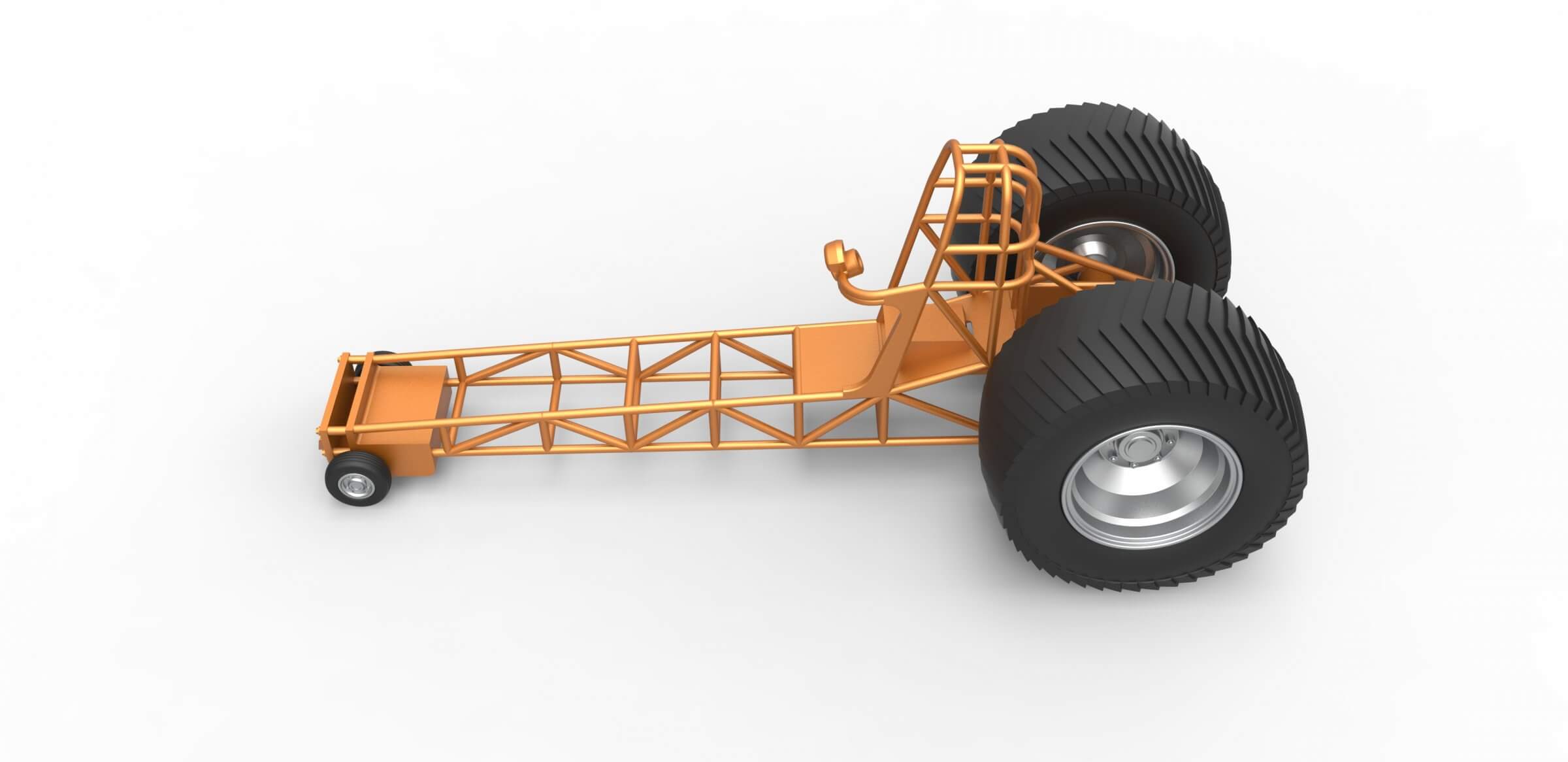Pulling Tractor Chassis 1:25 - 3D Model by TechItemsRock
