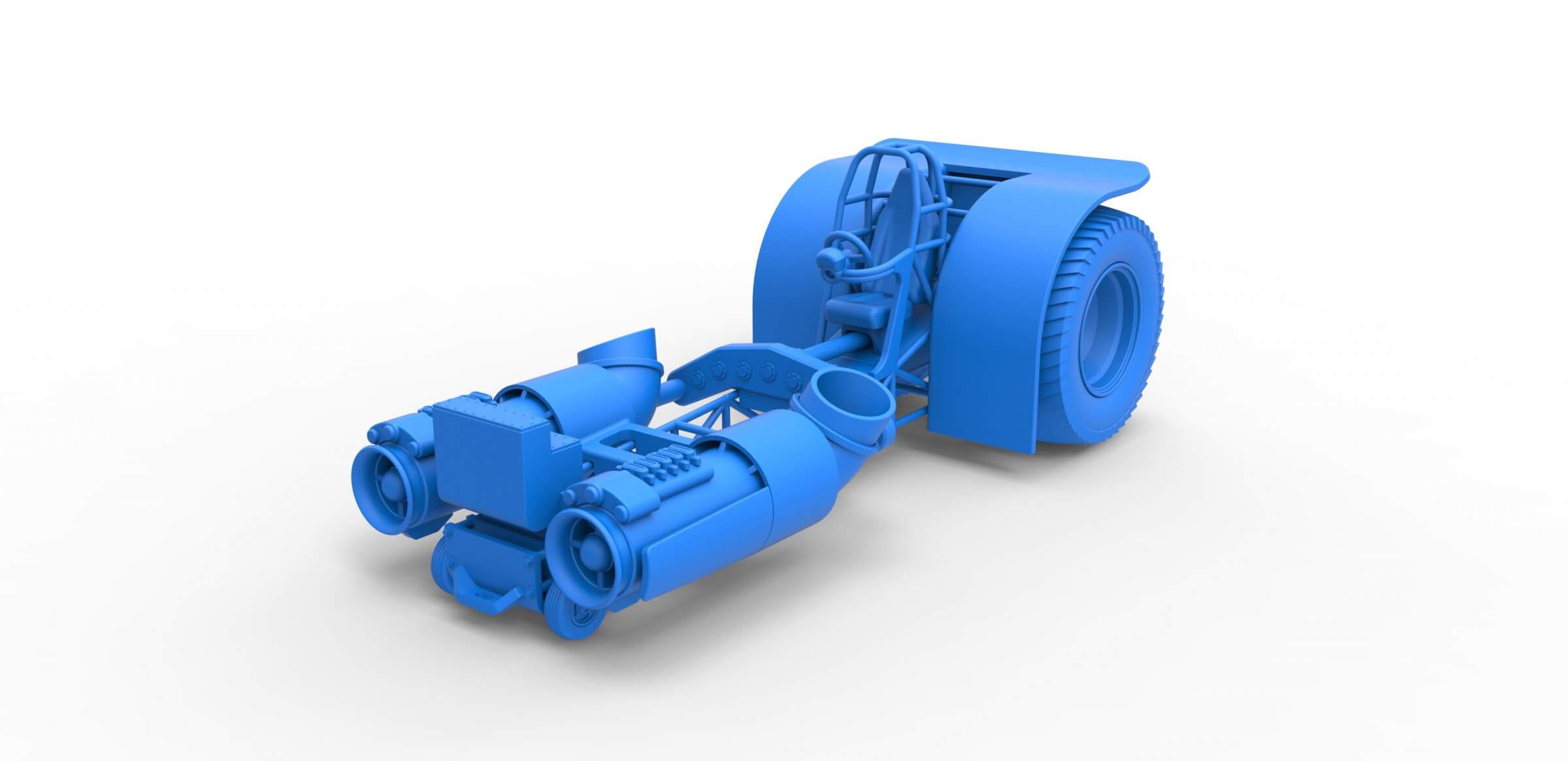 Pulling Tractor with 2 Jet Engines 1:25 - 3D Model by TechItemsRock