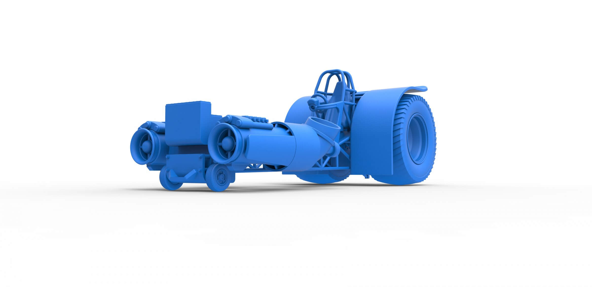 Pulling Tractor with 2 Jet Engines 1:25 - 3D Model by TechItemsRock