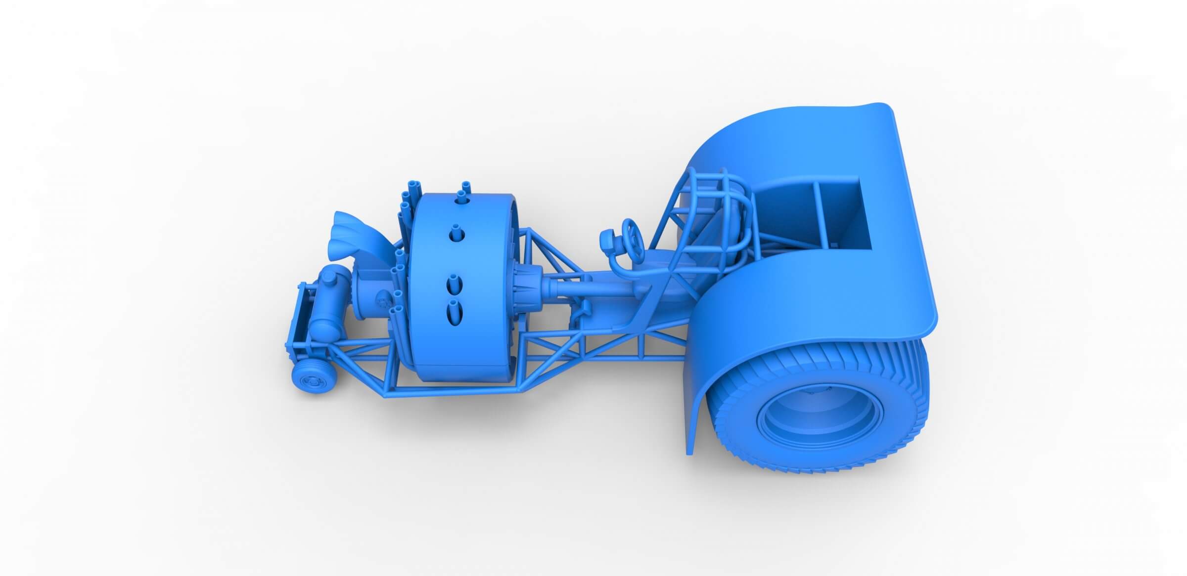 Pulling Tractor with Radial Engine 1:25 - 3D Model by TechItemsRock