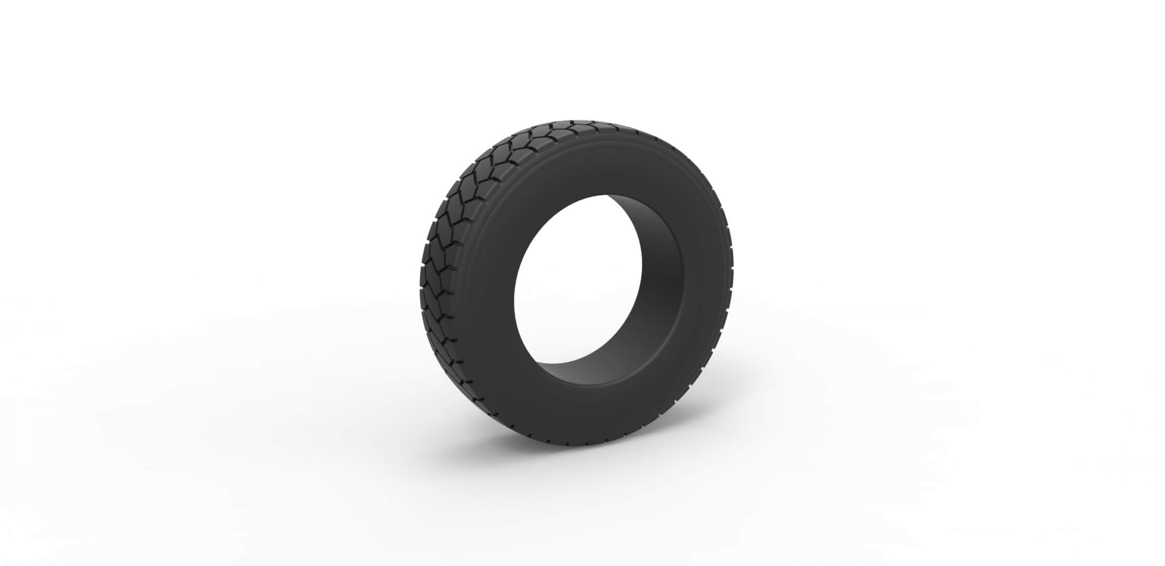 Truck Tire Scale 1 To 25 - 3D Model by TechItemsRock