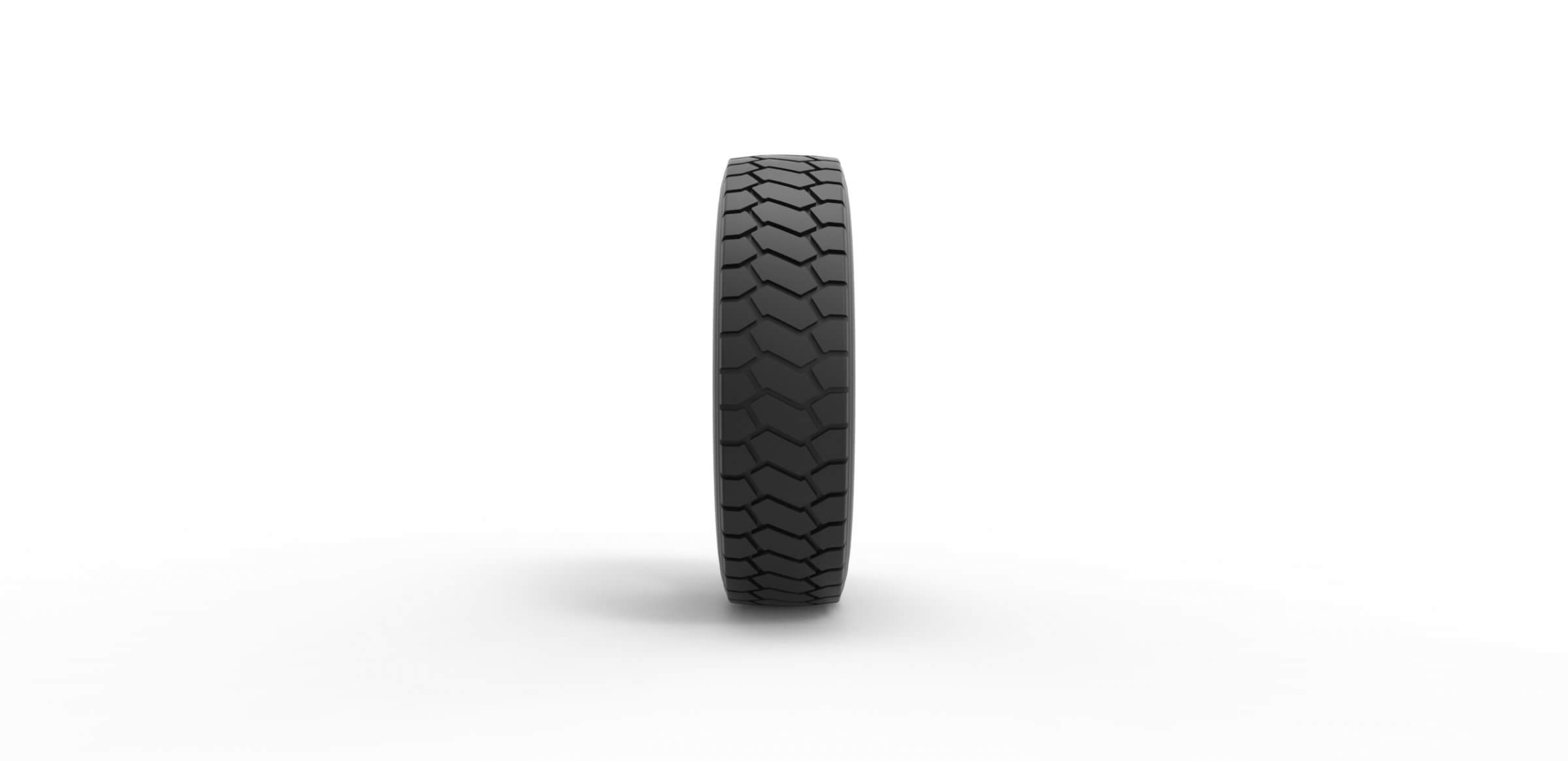 Truck Tire Scale 1 To 25 - 3D Model by TechItemsRock