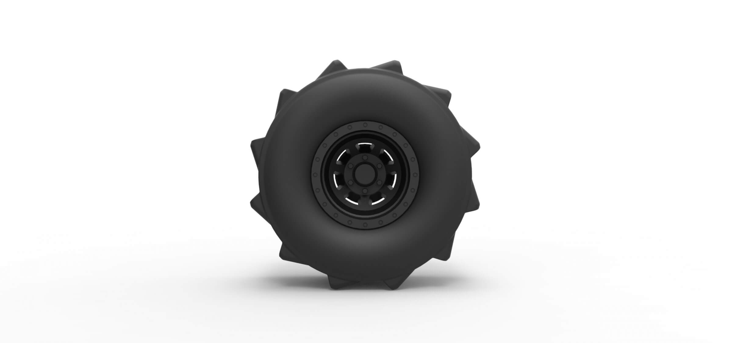 Wheel For Mud Drag Racing - 3D Model by TechItemsRock