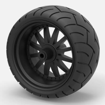 Wide Rear Wheel from Chopper - 3D Model by TechItemsRock