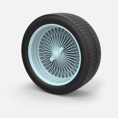 Wire Wheel Rim - 3D Model by TechItemsRock
