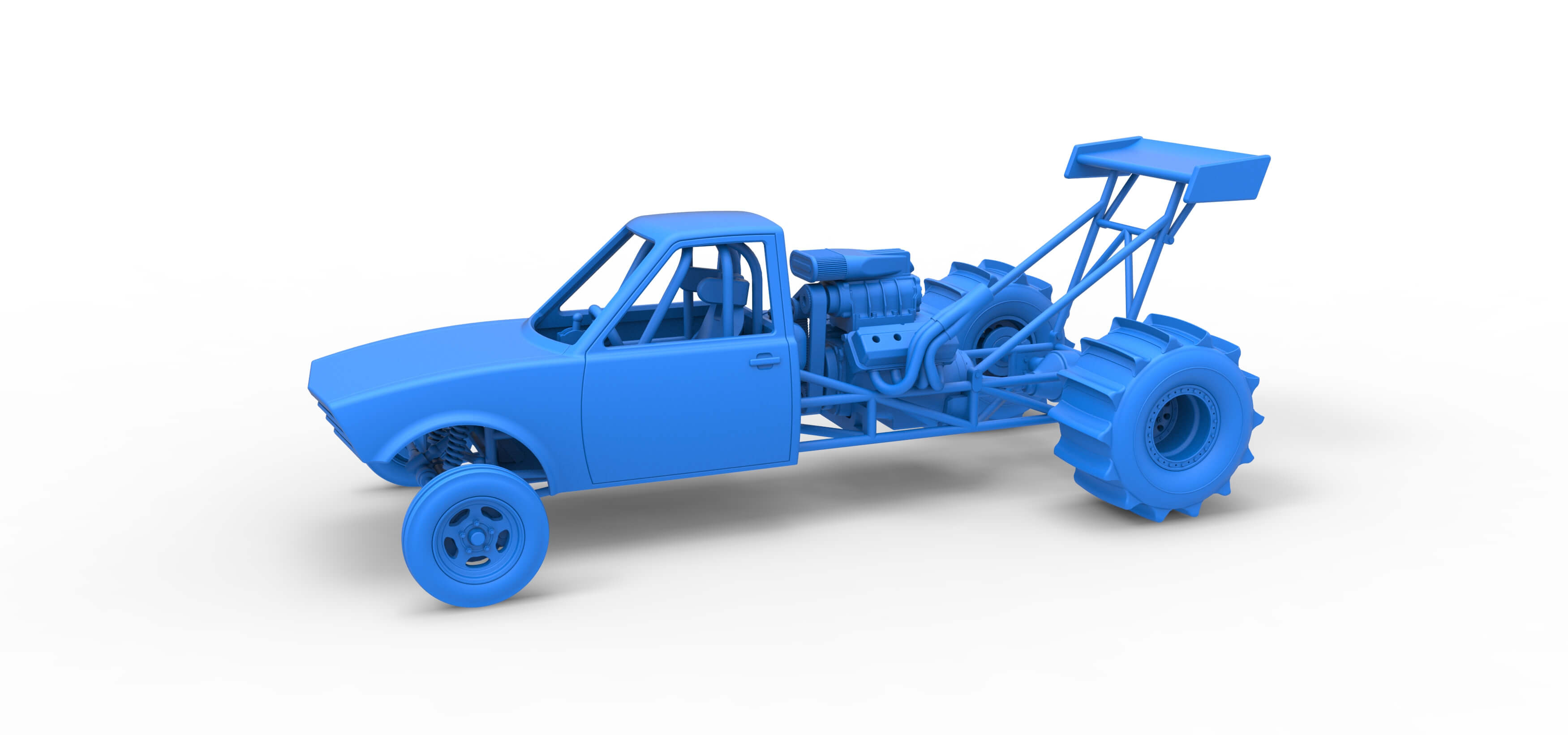 Dirt Dragster Version 2 Scale 1:25 - 3D Model by TechItemsRock
