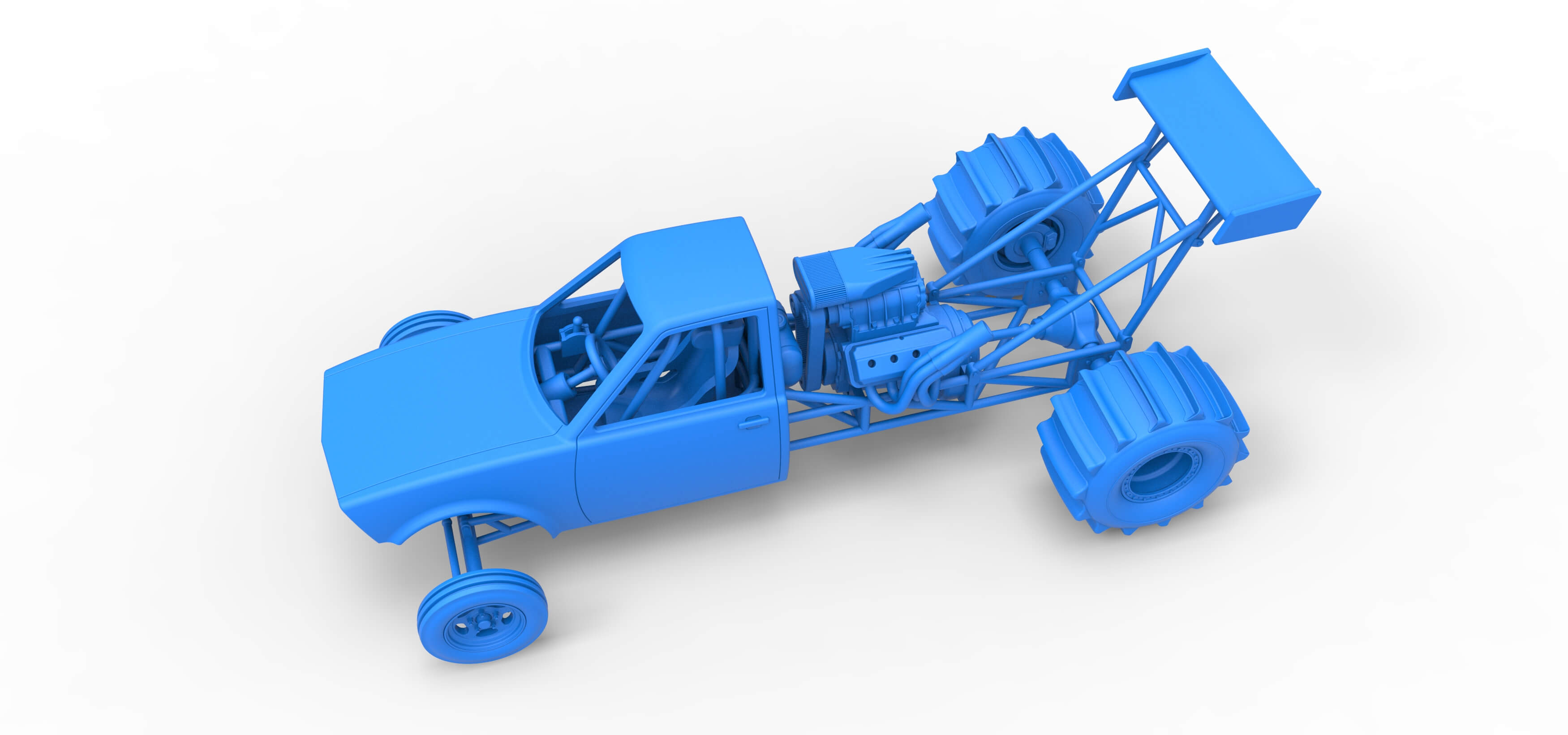 Dirt Dragster Version 2 Scale 1:25 - 3D Model by TechItemsRock