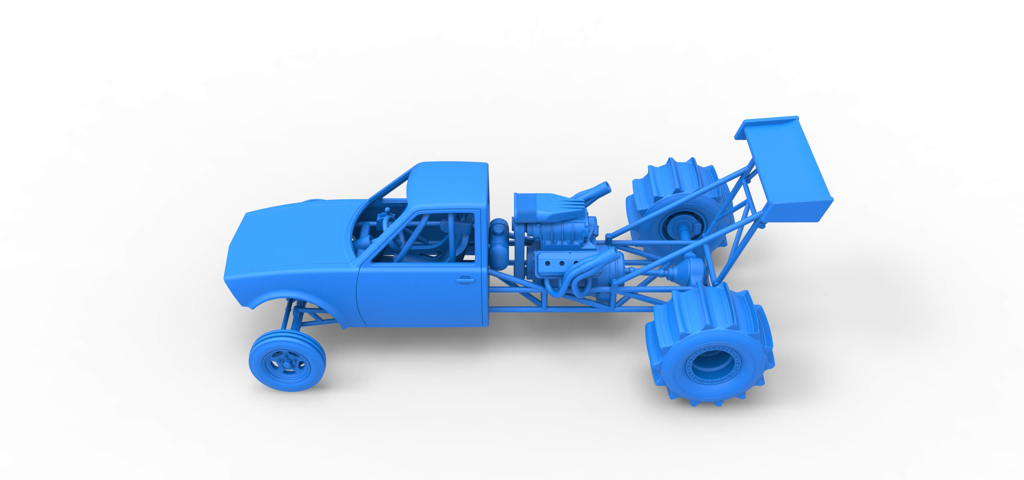 Dirt Dragster Version 2 Scale 1:25 - 3D Model by TechItemsRock