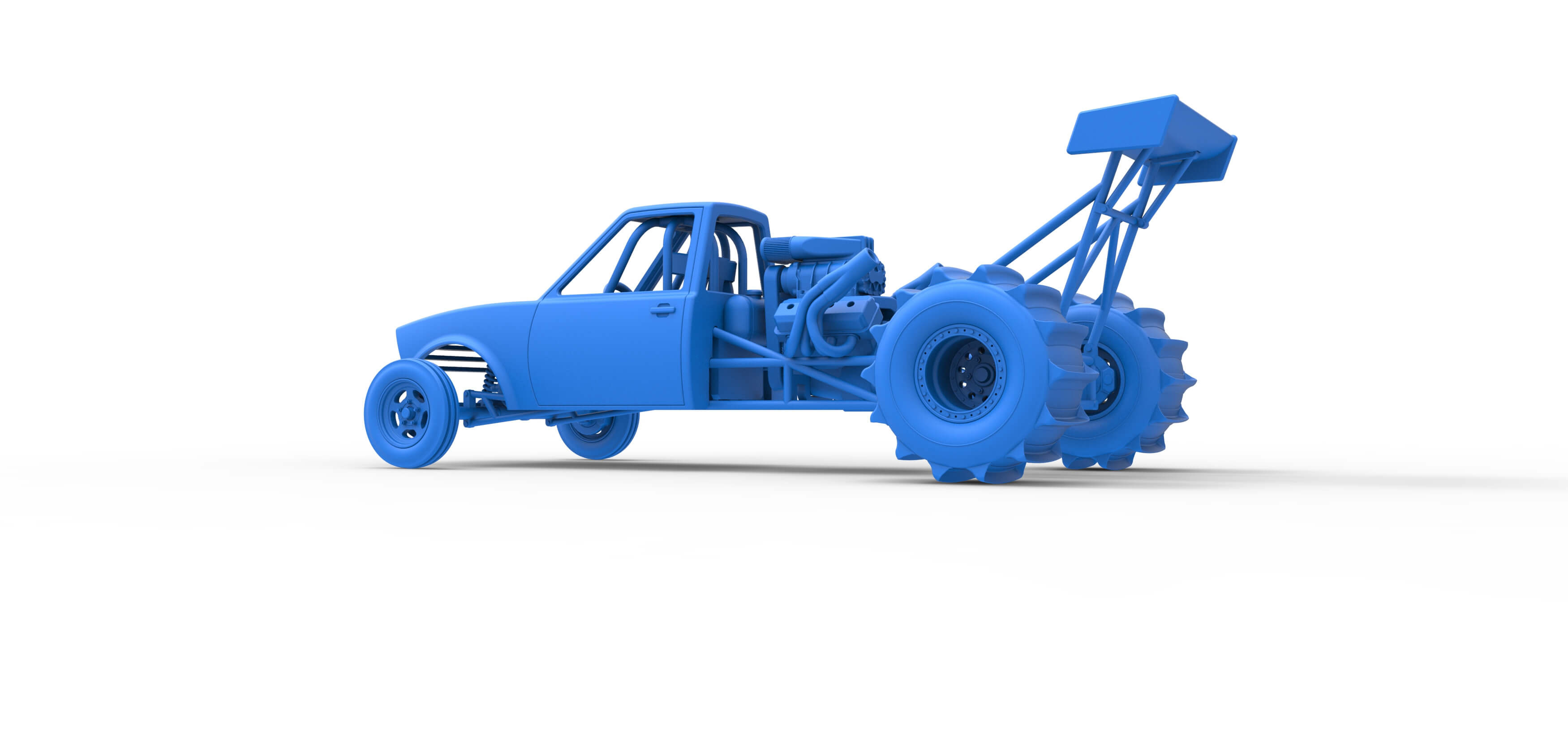 Dirt Dragster Version 2 Scale 1:25 - 3D Model by TechItemsRock
