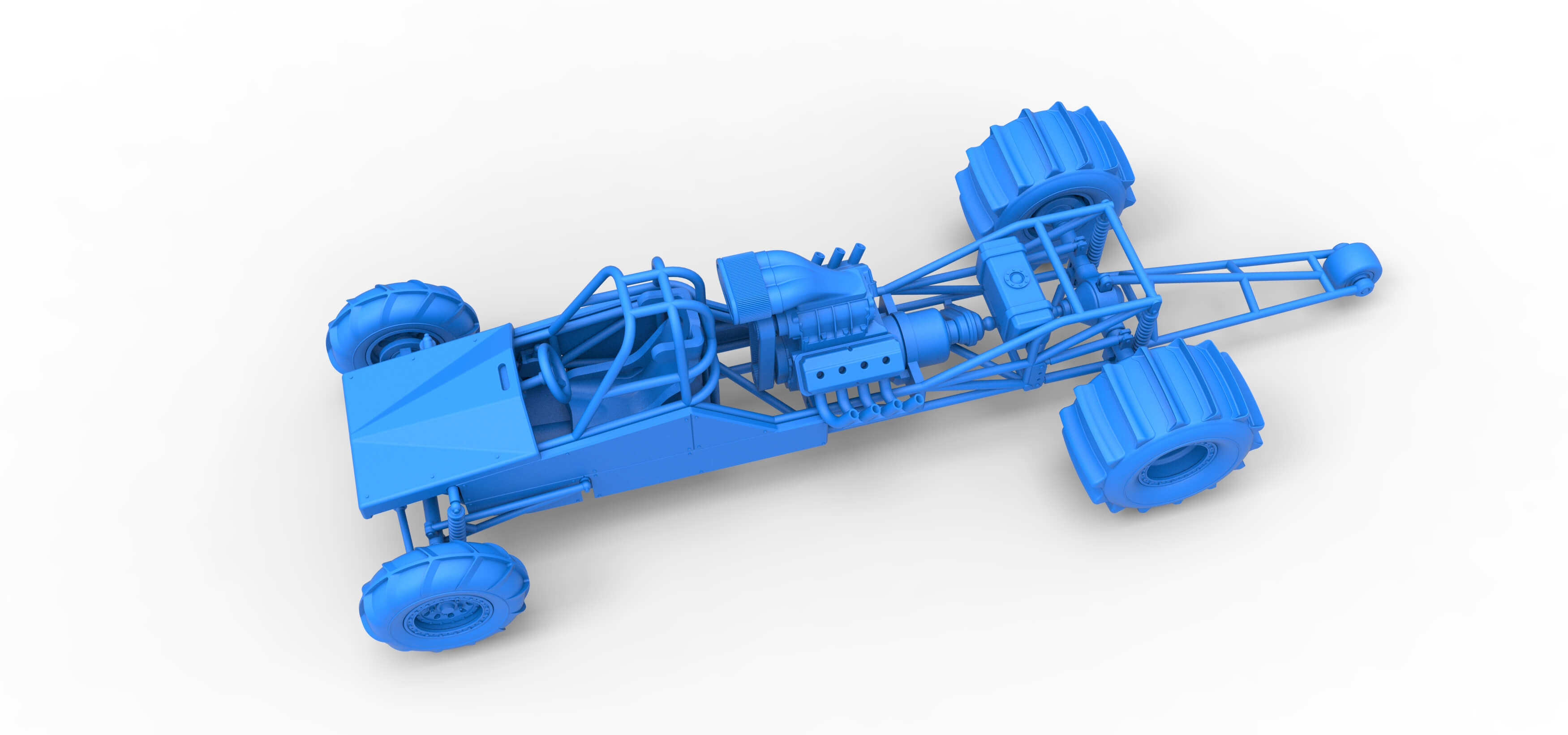 Dirt Dragster Version 3 Scale 1:25 - 3D Model by TechItemsRock