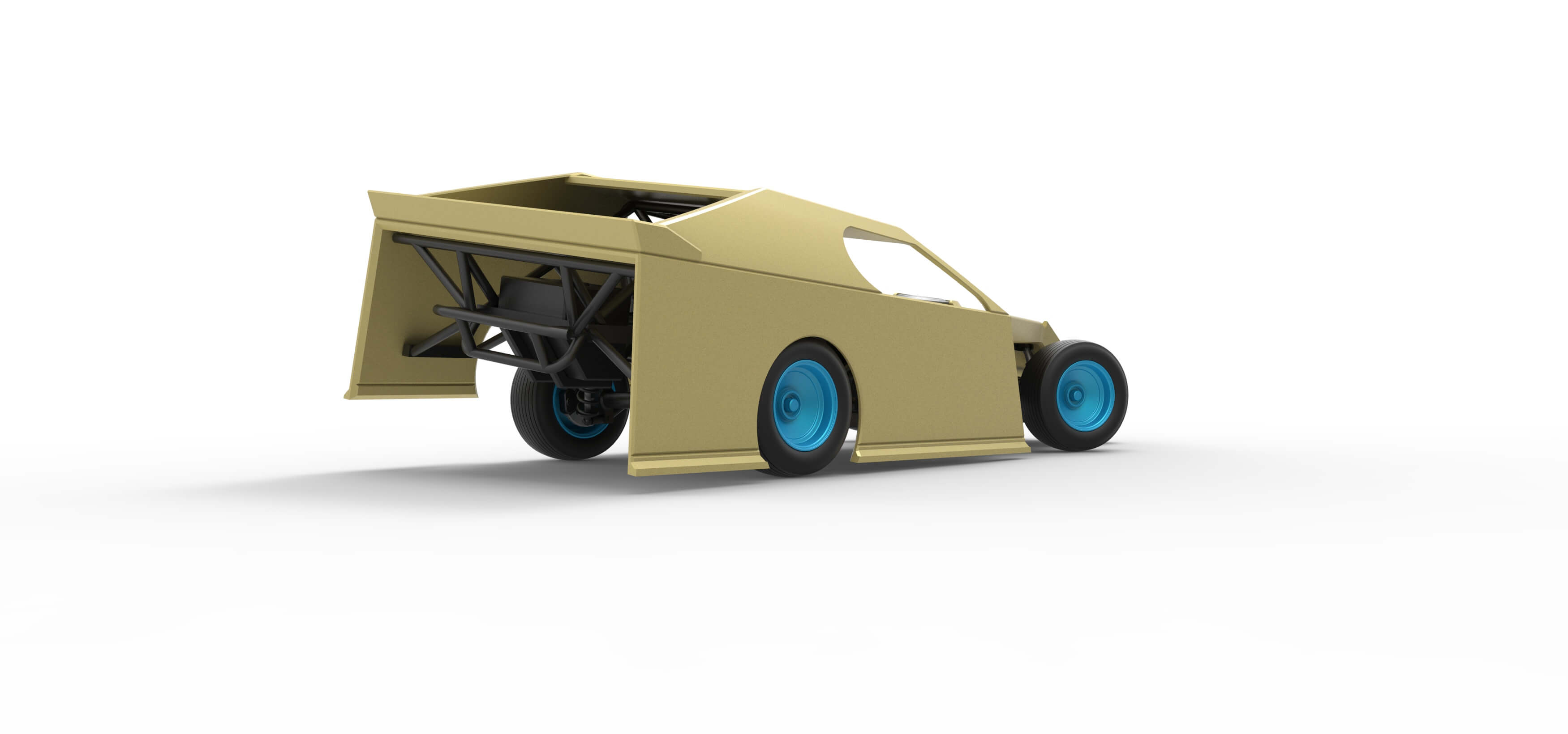 Dirt Modified Stock Car While Turning 1:25 - 3D Model by TechItemsRock