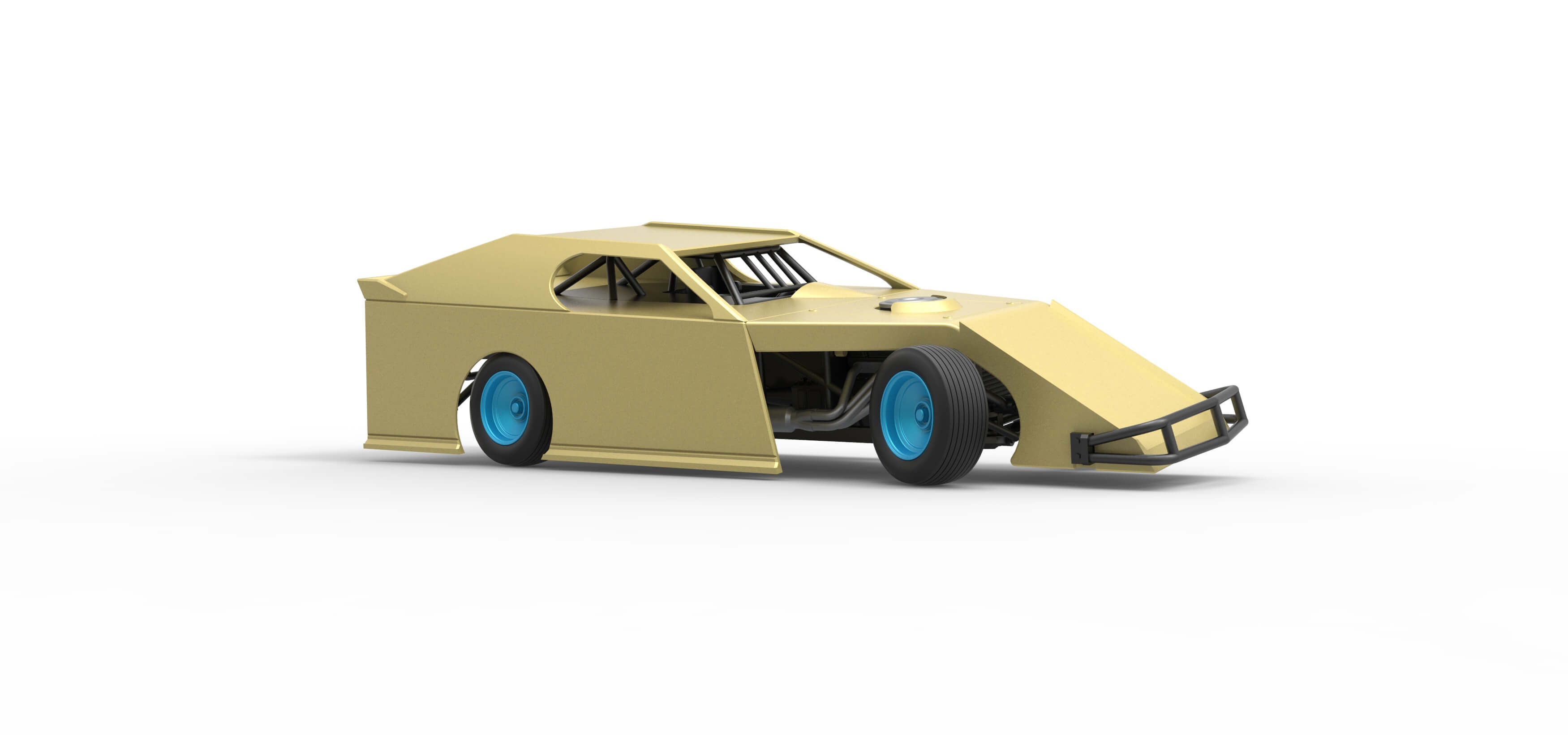 Dirt Modified Stock Car While Turning 1:25 - 3D Model by TechItemsRock