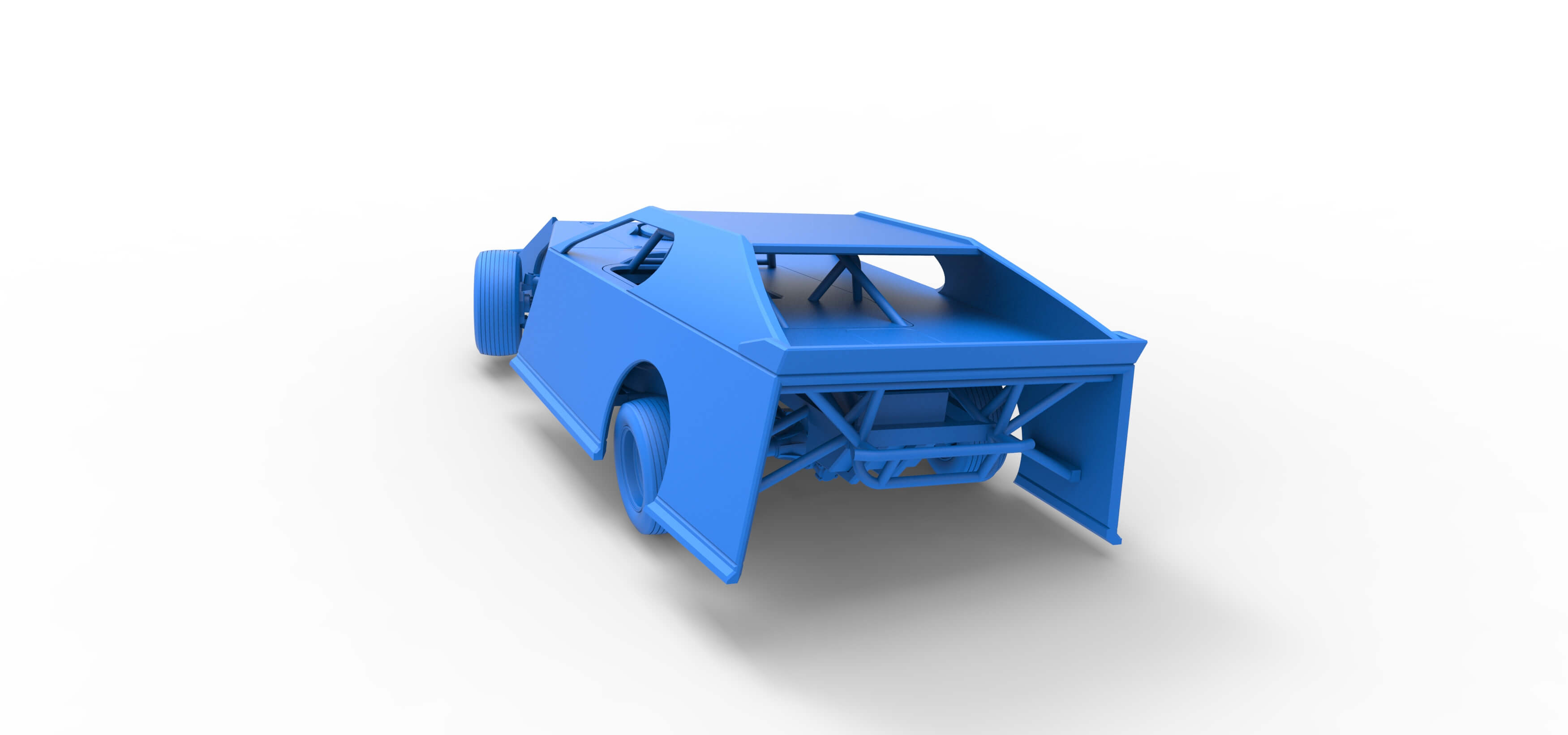 Dirt Modified Stock Car While Turning 1:25 - 3D Model by TechItemsRock