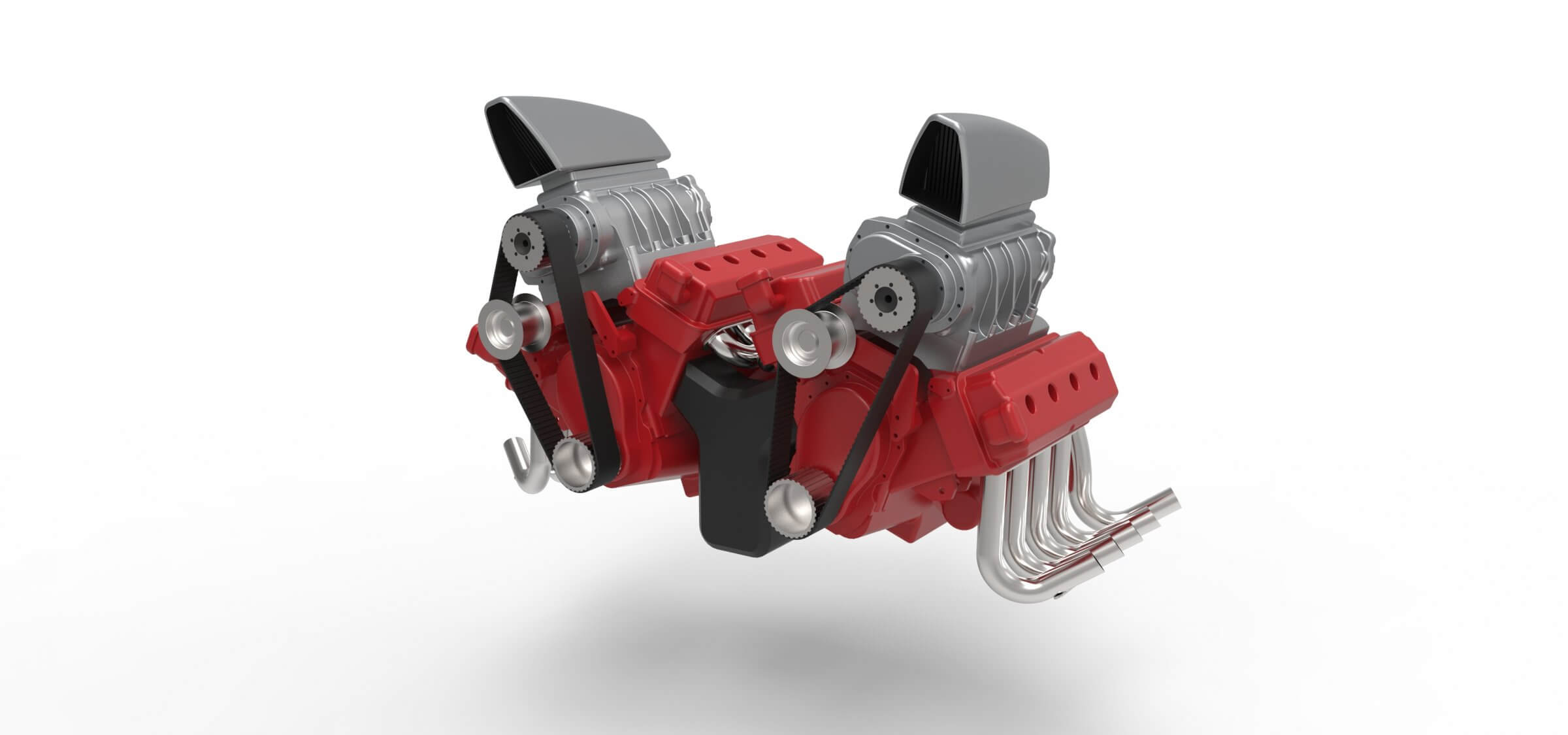 Double Engine V8 Version 2 - 3D Model by TechItemsRock