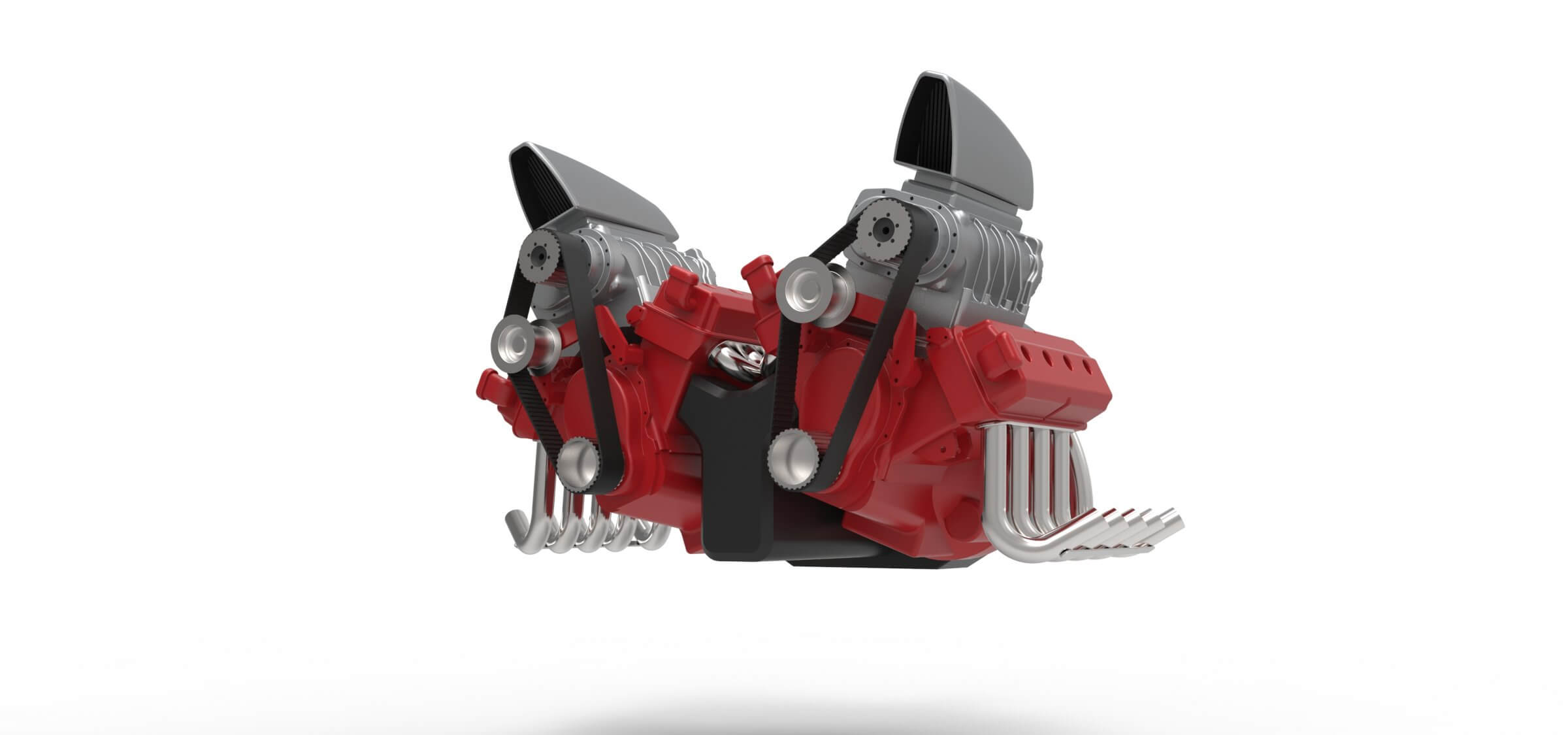 Double Engine V8 Version 2 - 3D Model by TechItemsRock