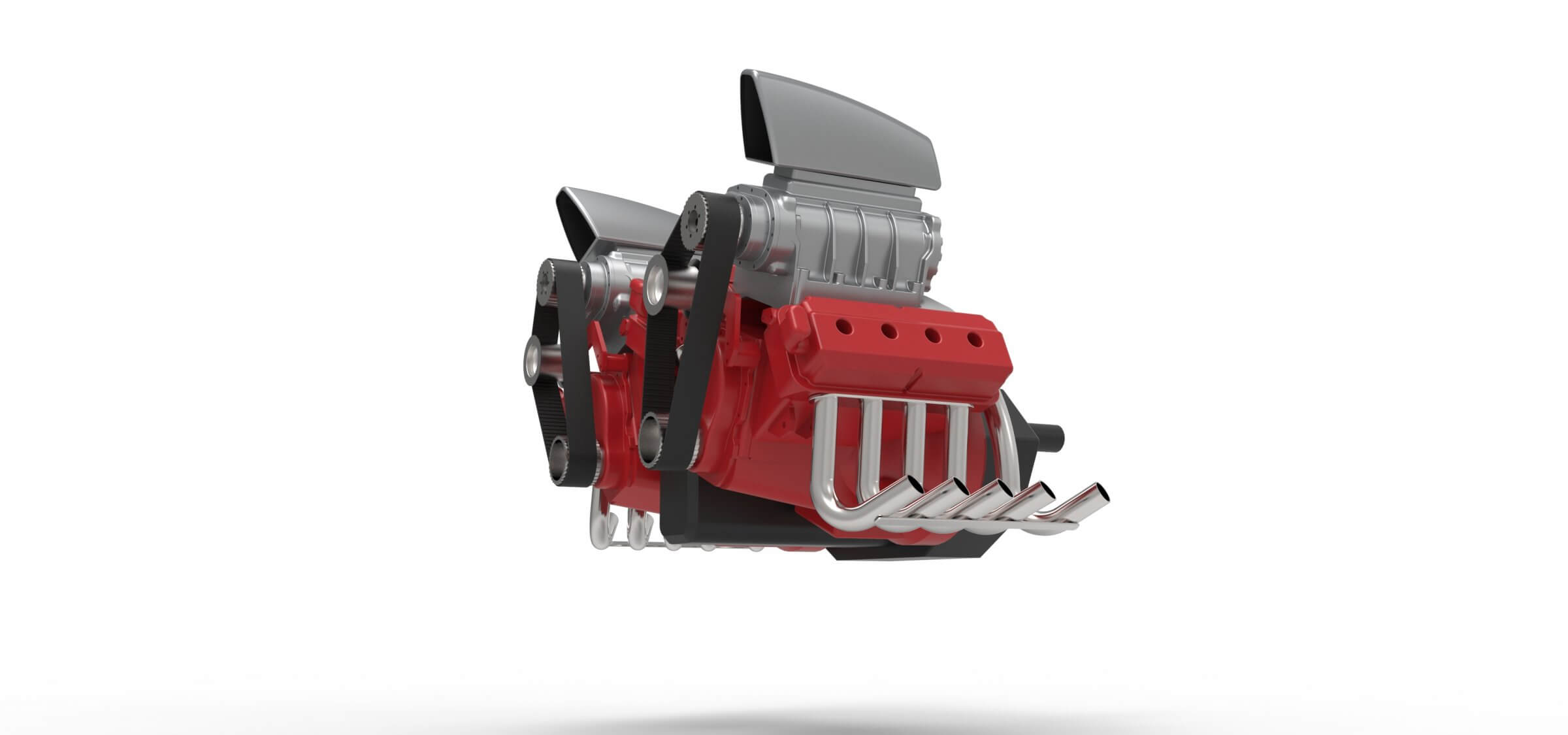 Double Engine V8 Version 2 - 3D Model by TechItemsRock