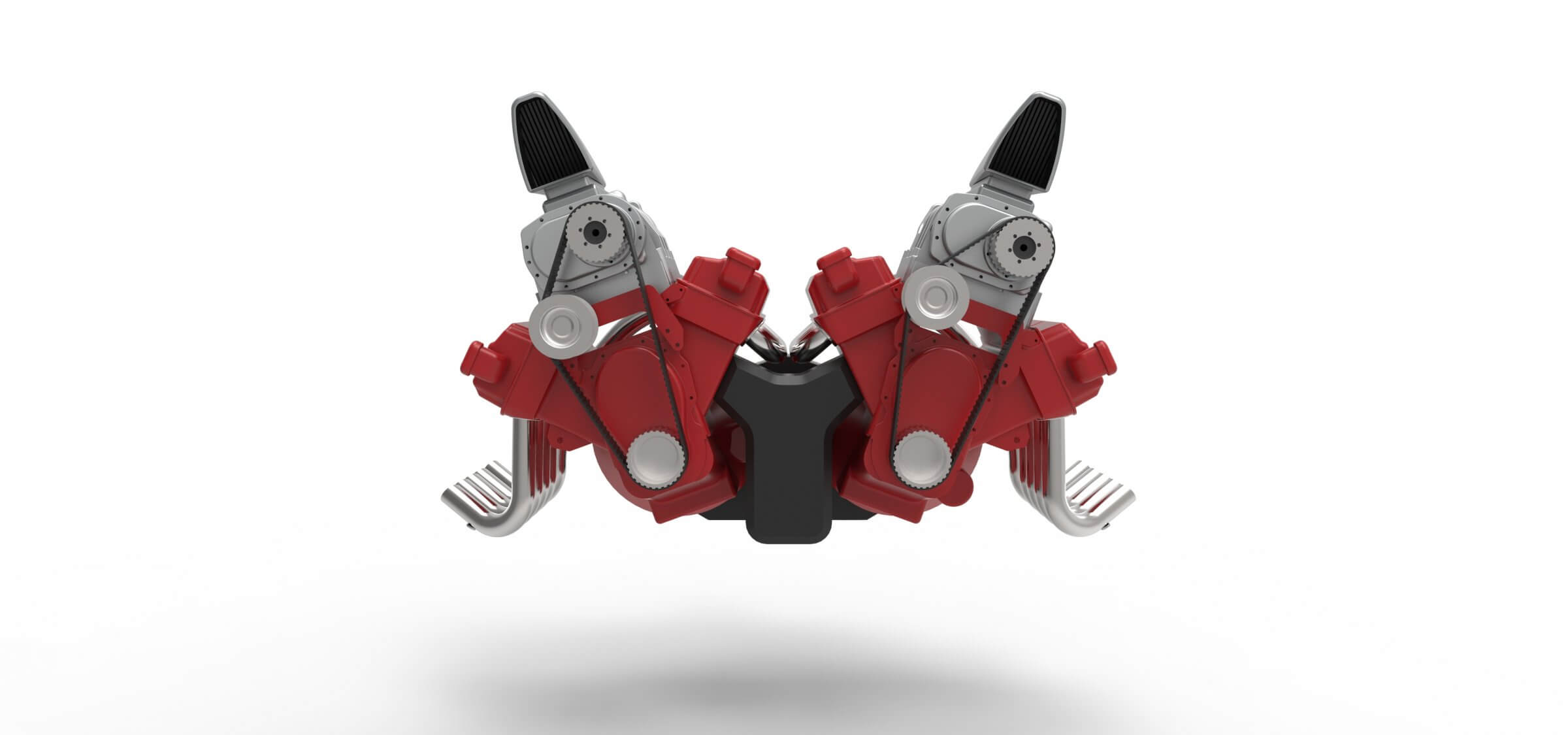 Double Engine V8 Version 2 - 3D Model by TechItemsRock