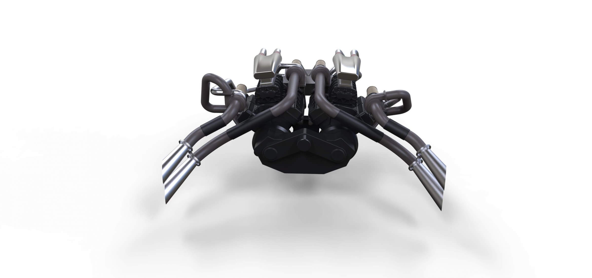 Double V8 Engine - 3D Model by TechItemsRock