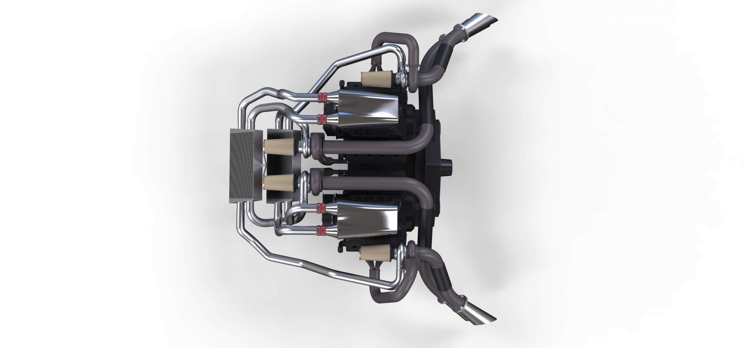 Double V8 Engine - 3D Model by TechItemsRock