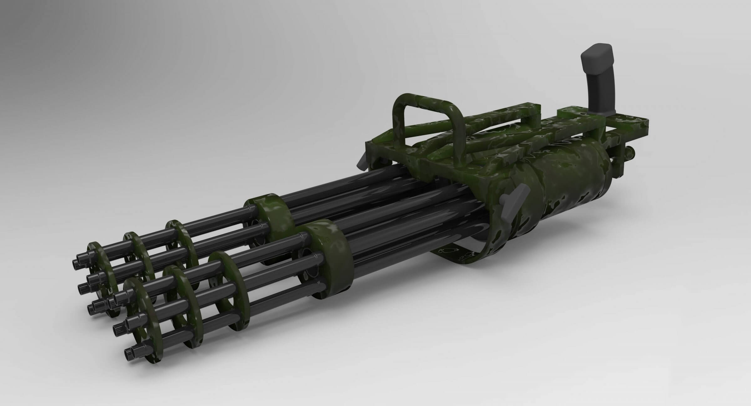 Double Machine Gun - 3D Model by TechItemsRock