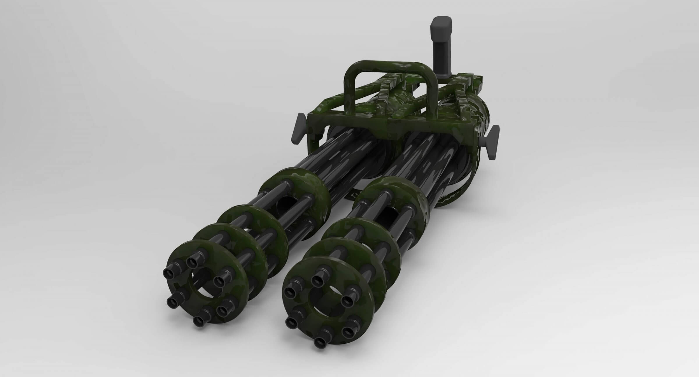 Double Machine Gun - 3D Model by TechItemsRock