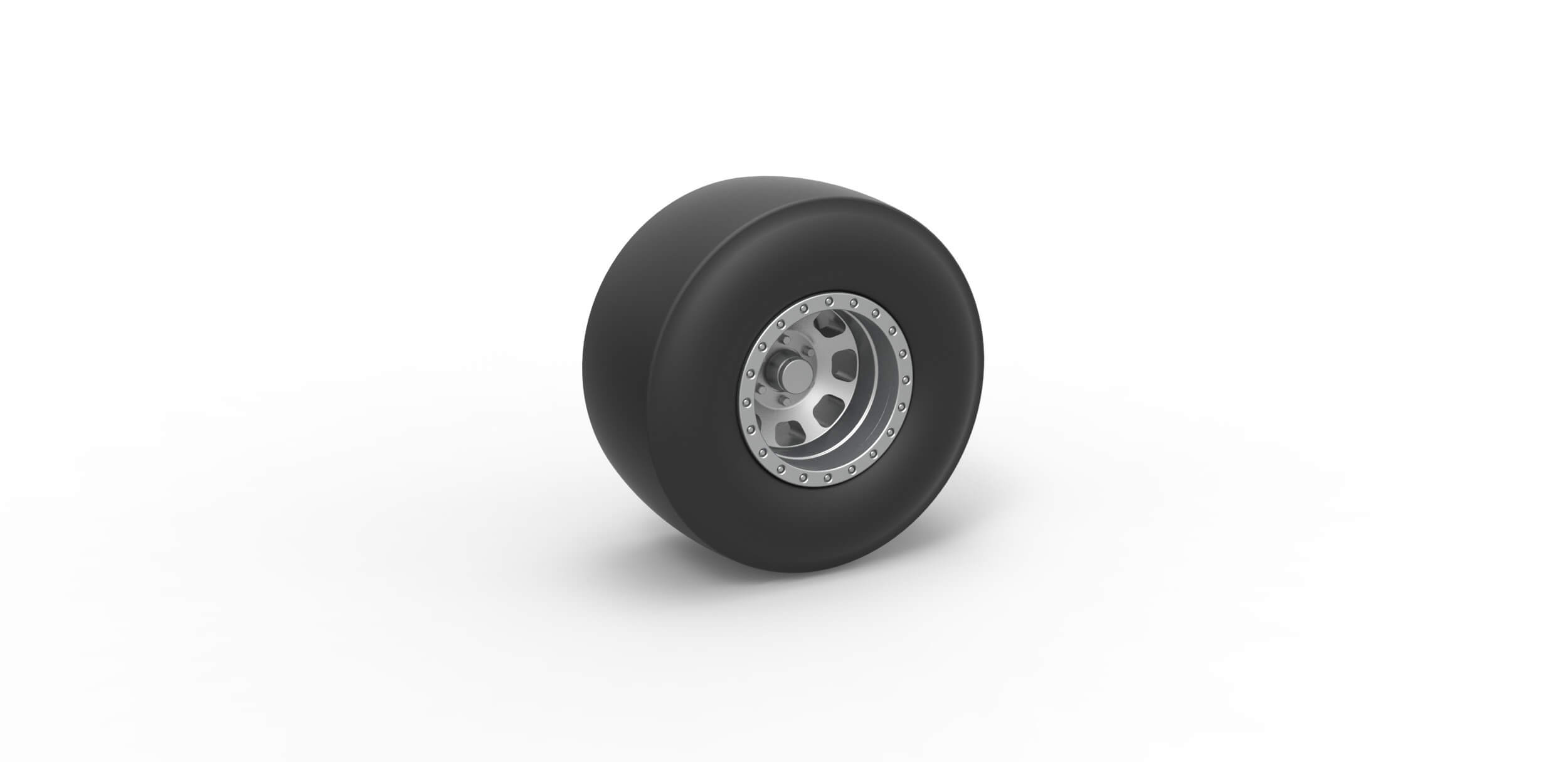 Dragster Rear Wheel 1:25 - 3D Model by TechItemsRock
