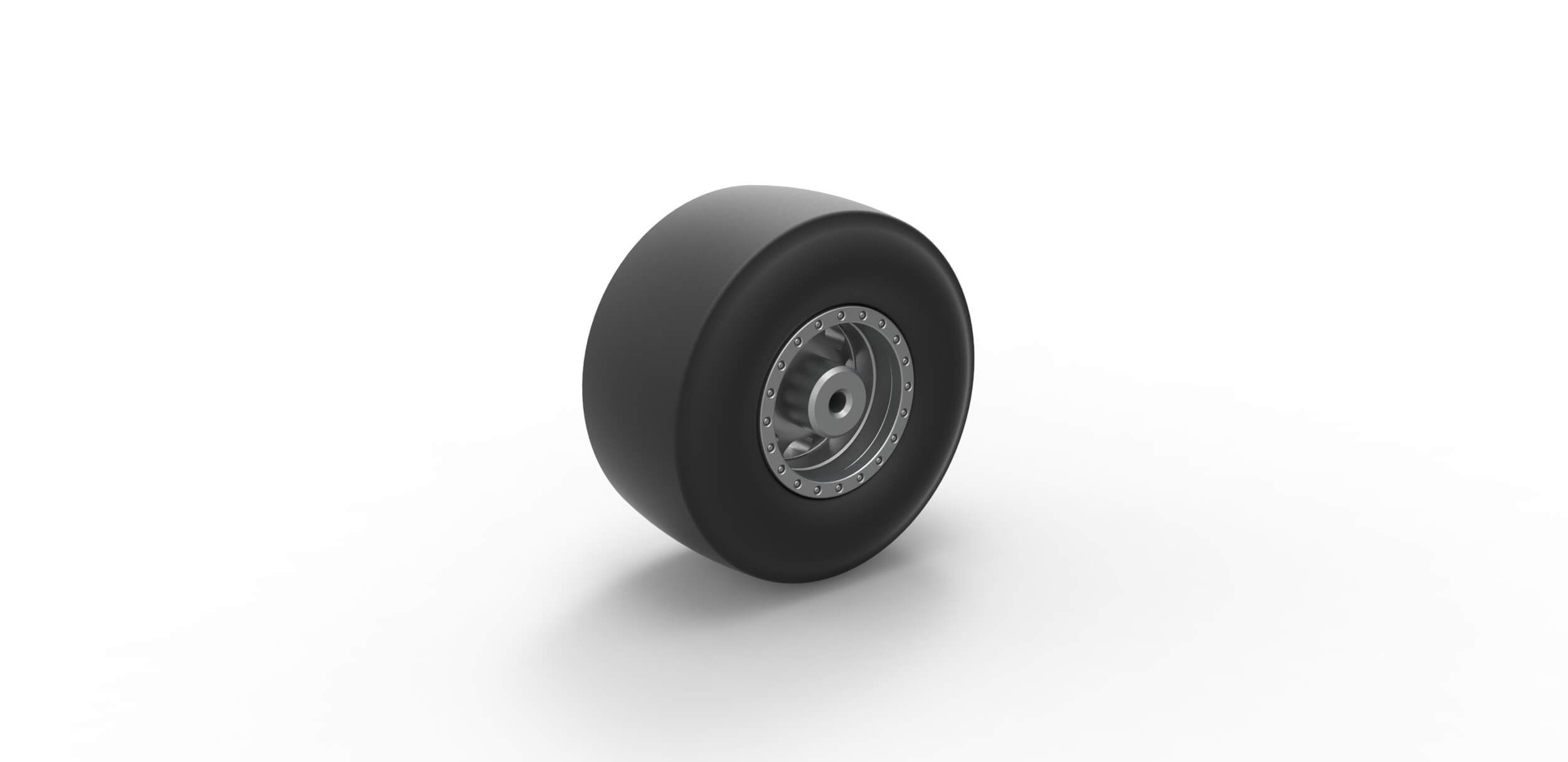 Dragster Rear Wheel 1:25 - 3D Model by TechItemsRock