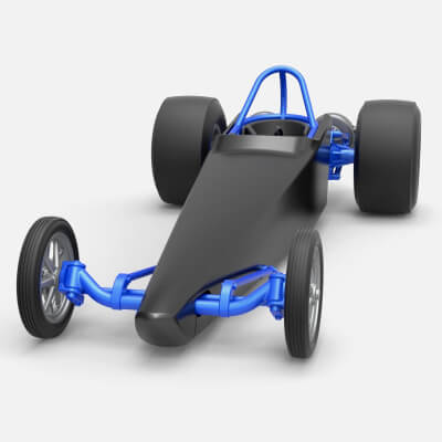 Dragster With Twin Turbonique Drag Axle 1:25 - 3D Model by TechItemsRock