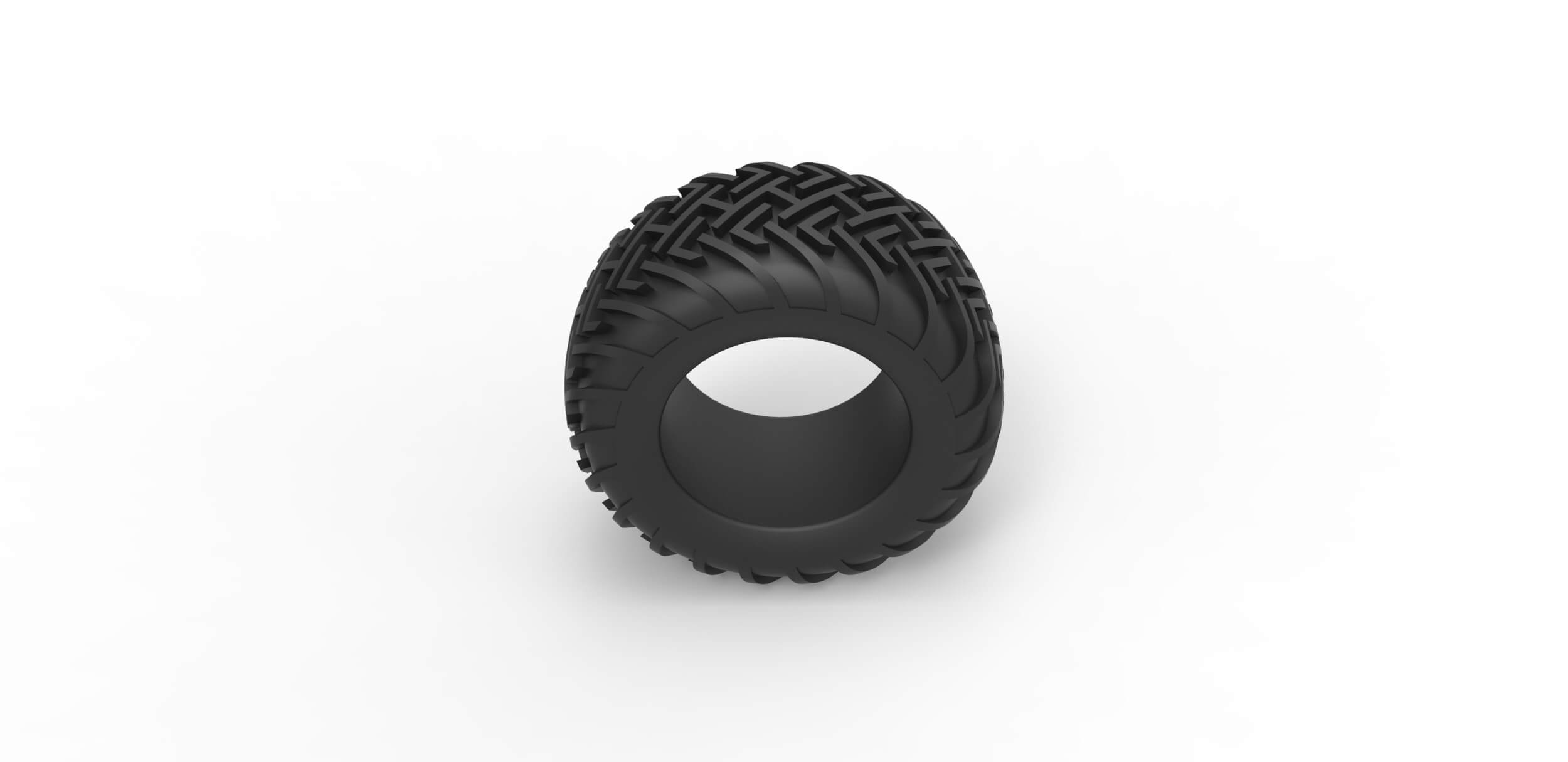 Dune Buggy Rear Tire 1:25 - 3D Model by TechItemsRock