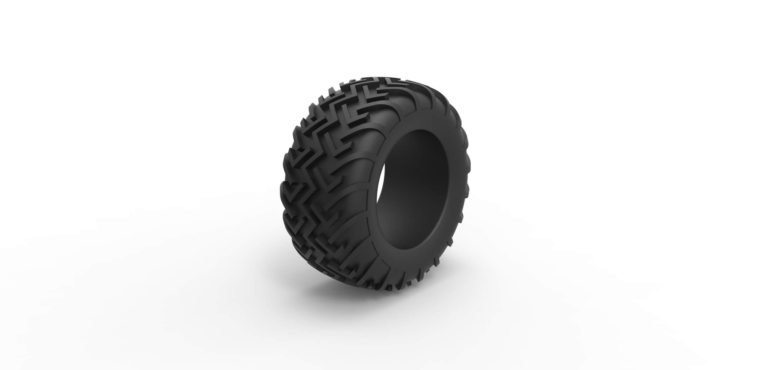 Dune Buggy Rear Tire 1:25 - 3D Model by TechItemsRock