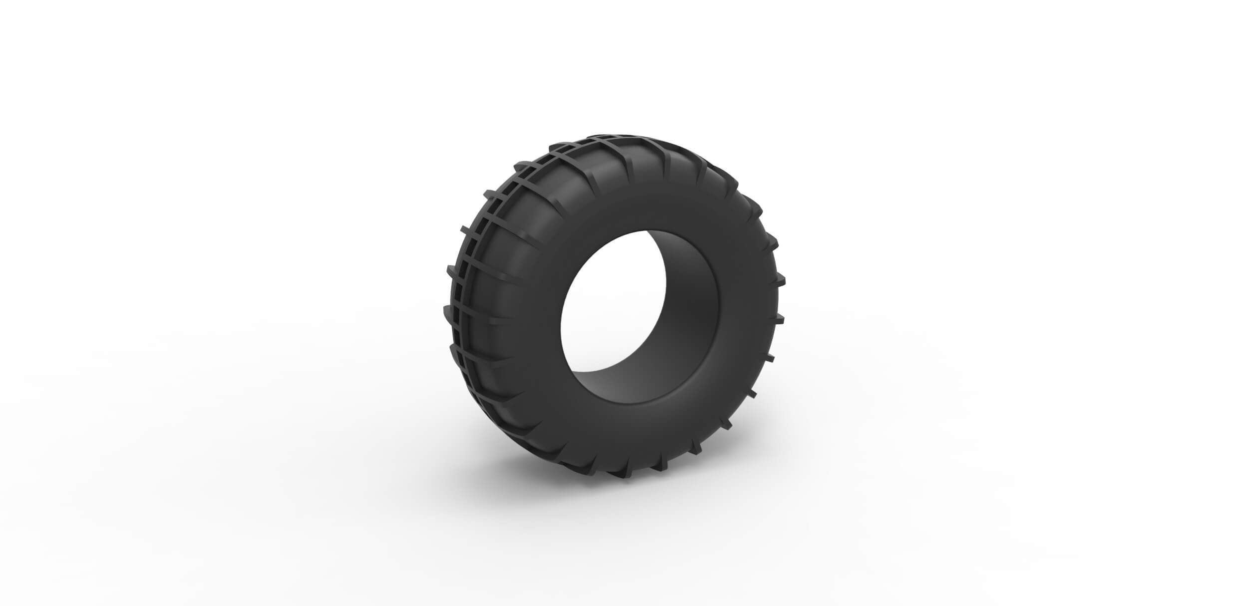 Dune Buggy Rear Tire 1:25 - 3D Model by TechItemsRock