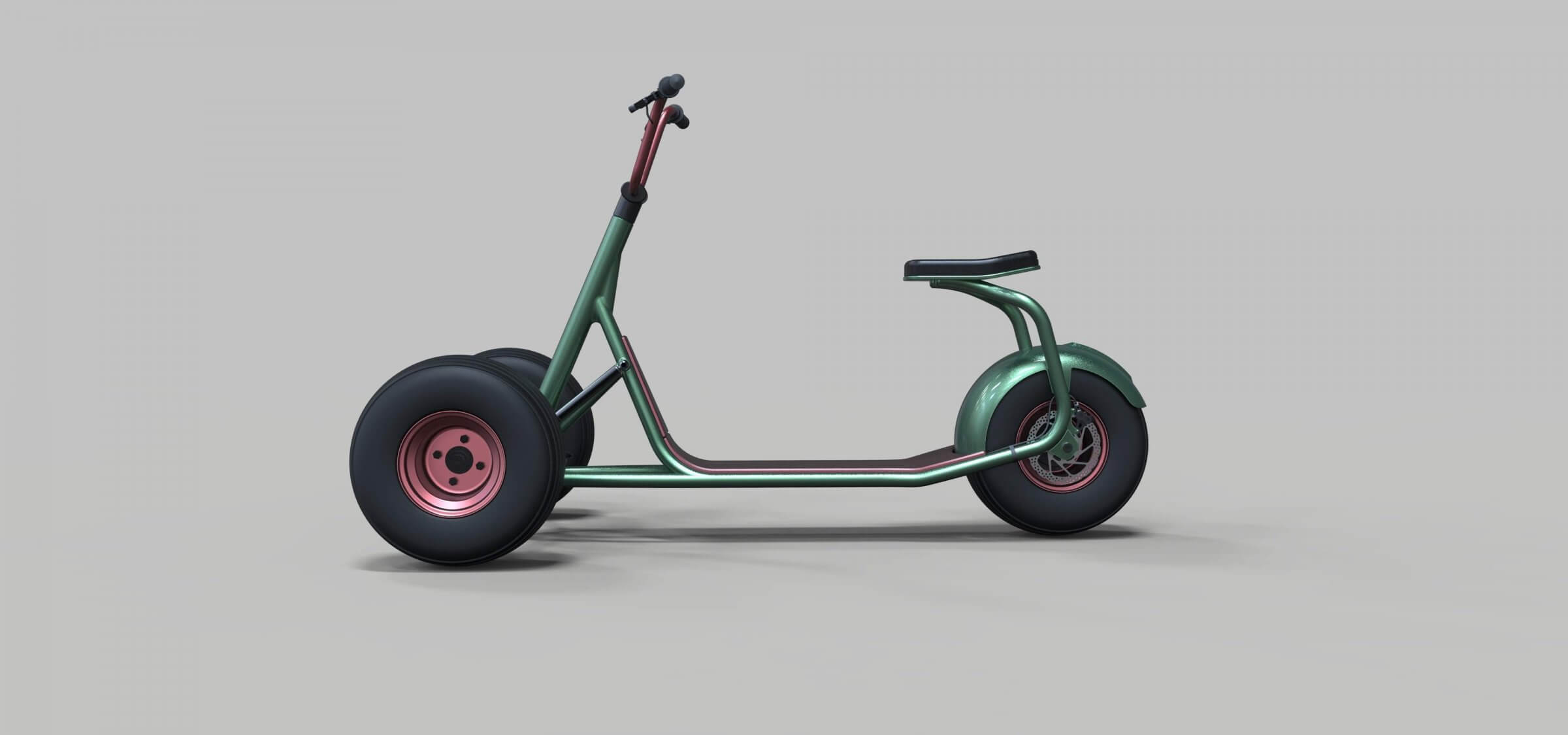 Electric Trike Scooter Concept - 3D Model by TechItemsRock