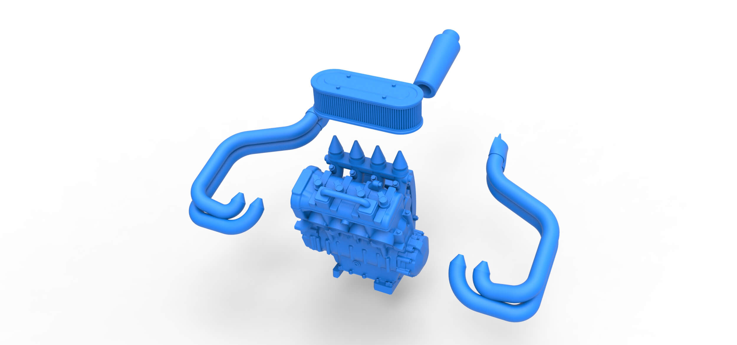 Engine of Ape Car Proto Scale 1:25 - 3D Model by TechItemsRock