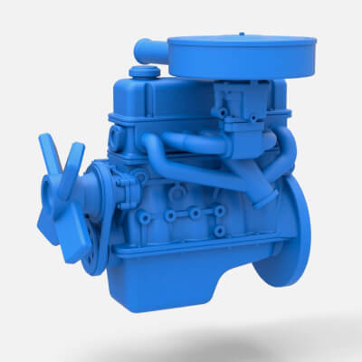 Engine of New Zealand Ministock Car Scale 1:25 - 3D Model by TechItemsRock
