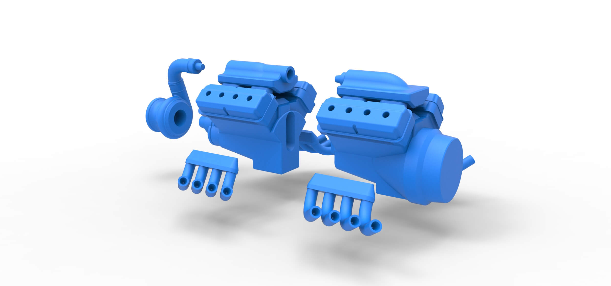 Engine V8 1:25 - 3D Model by TechItemsRock