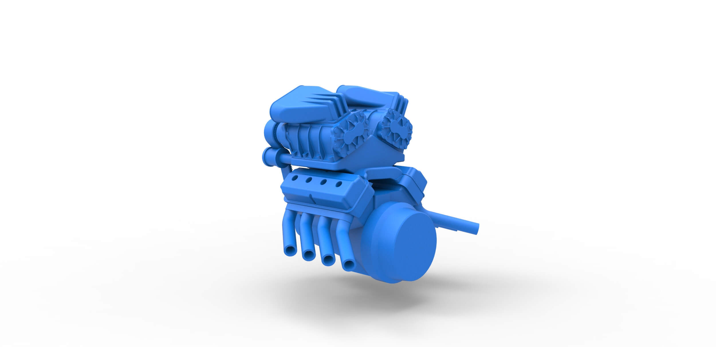 Engine V8 Double Supercharger 1:25 - 3D Model by TechItemsRock