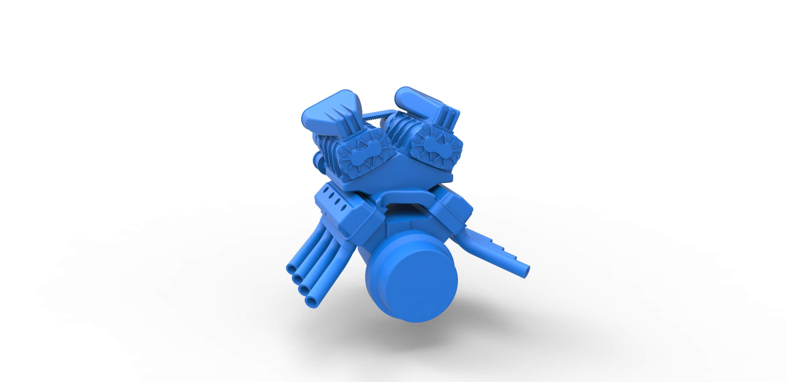 Engine V8 Double Supercharger 1:25 - 3D Model by TechItemsRock