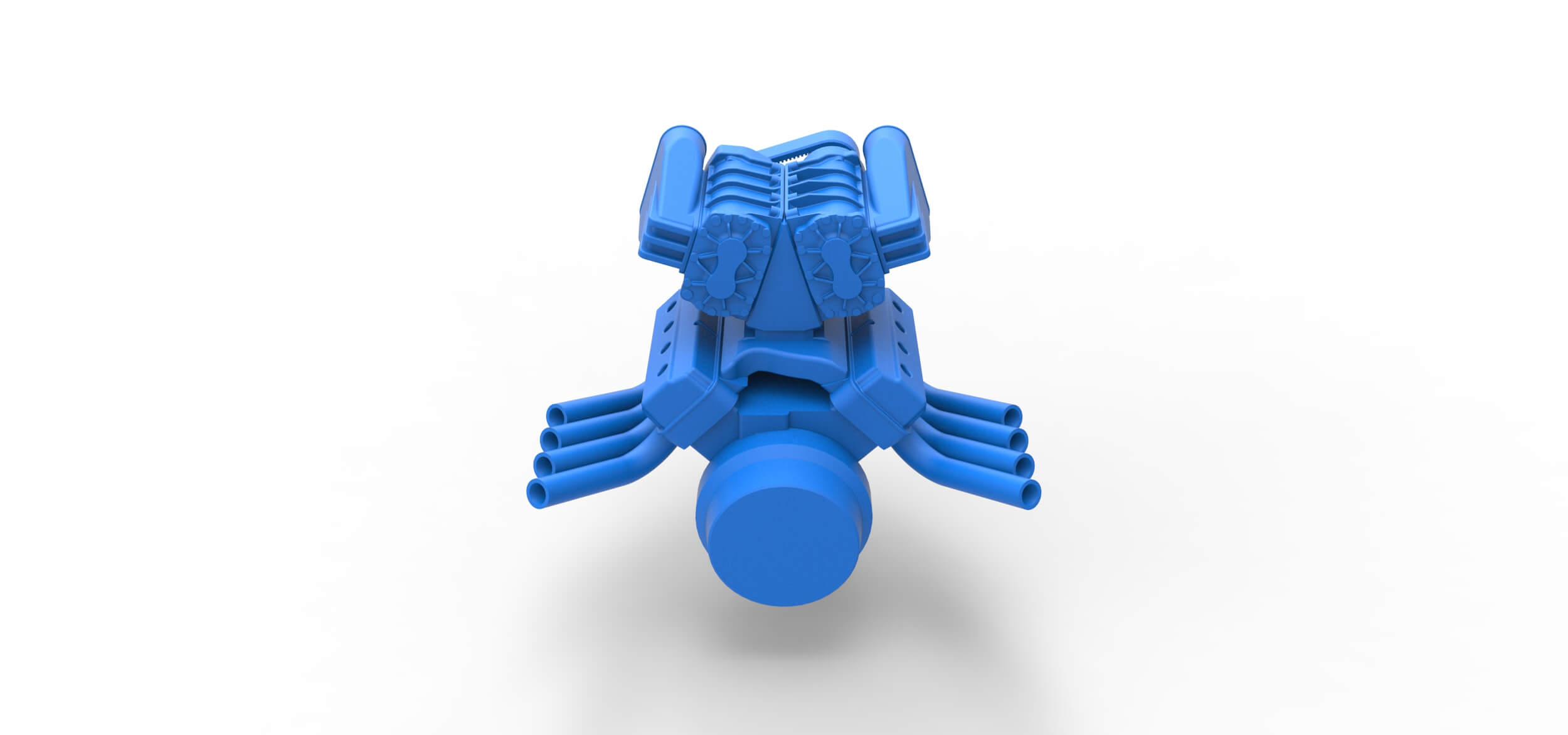 Engine V8 Double Supercharger 1:25 - 3D Model by TechItemsRock