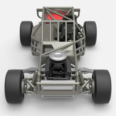 Figure 8 Race Car Base 1:25 - 3D Model by TechItemsRock