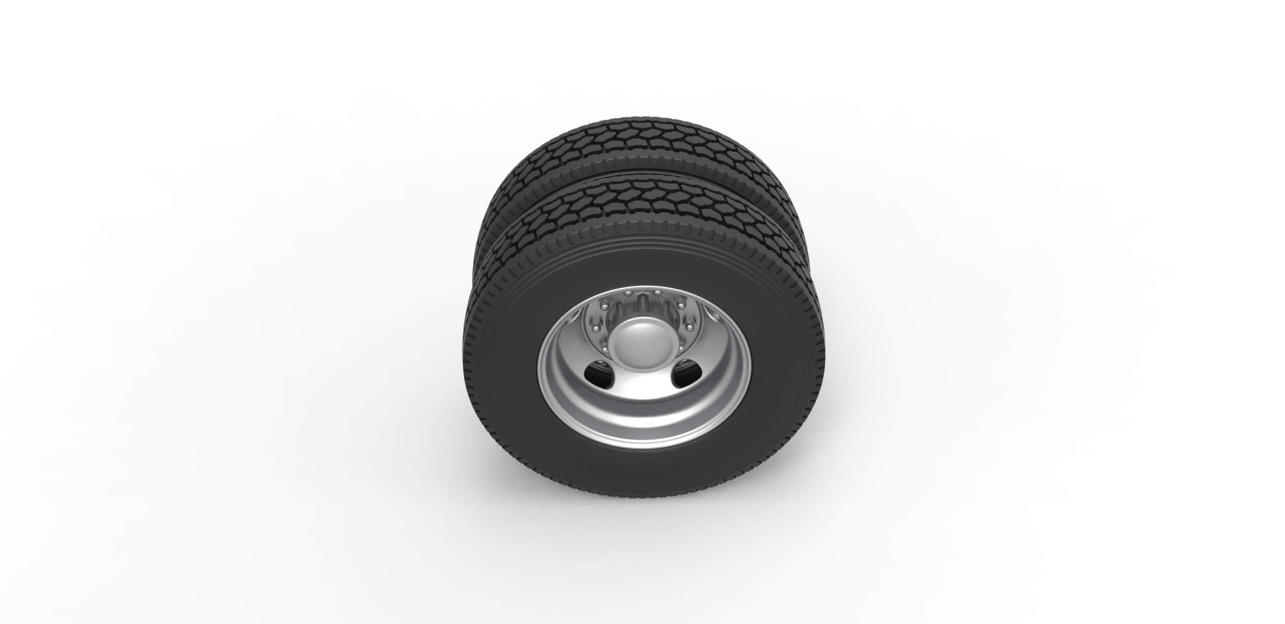 Five Hole Rear Wheel of Old School Truck 1:25 - 3D Model by TechItemsRock