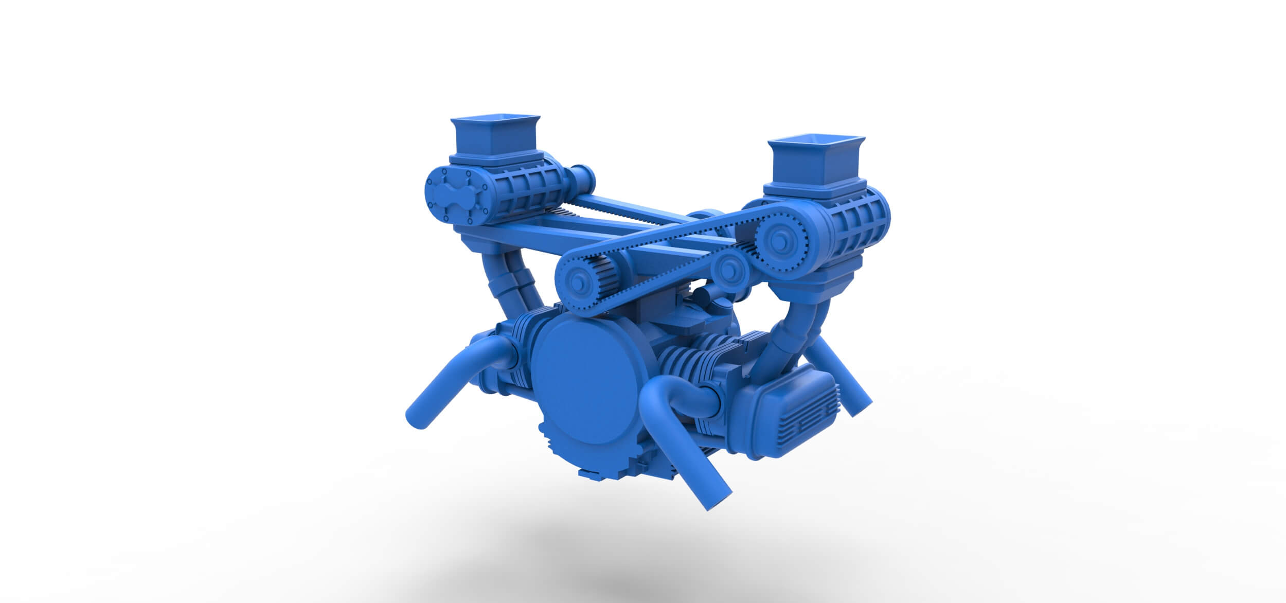 Flat 4 Engine 1:25 - 3D Model by TechItemsRock