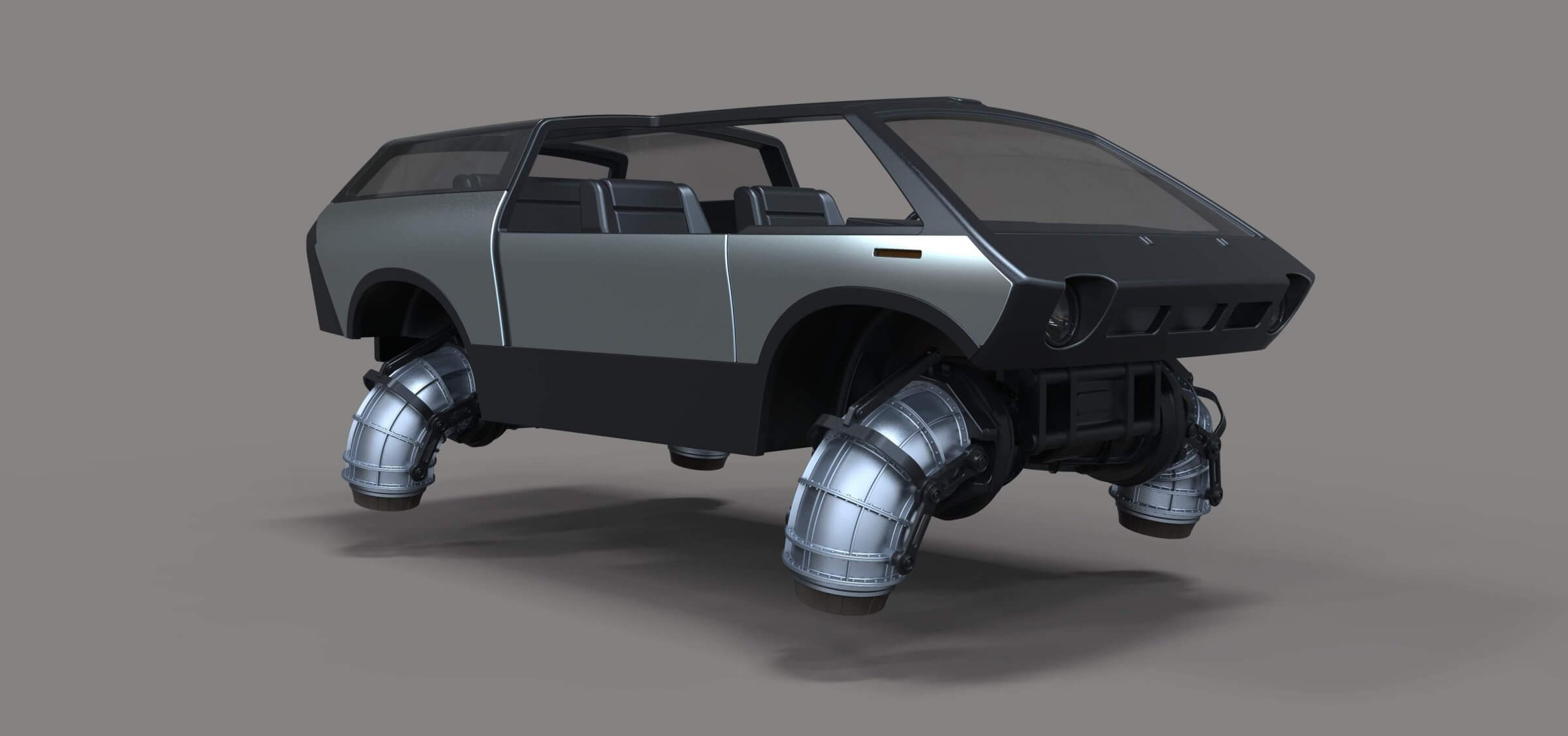 Flying Jet Car - 3D Model by TechItemsRock