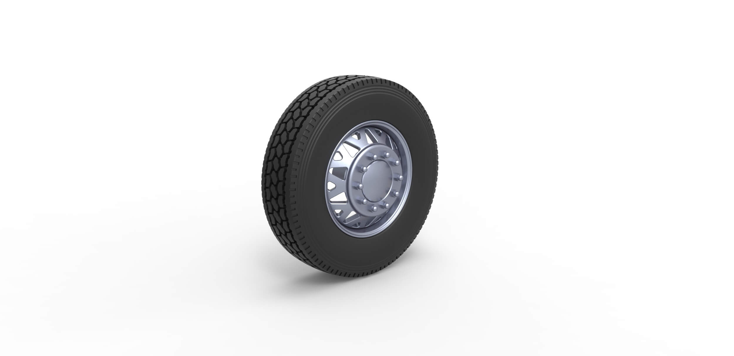 Front Custom Wheel of Semi Truck 1:25 - 3D Model by TechItemsRock