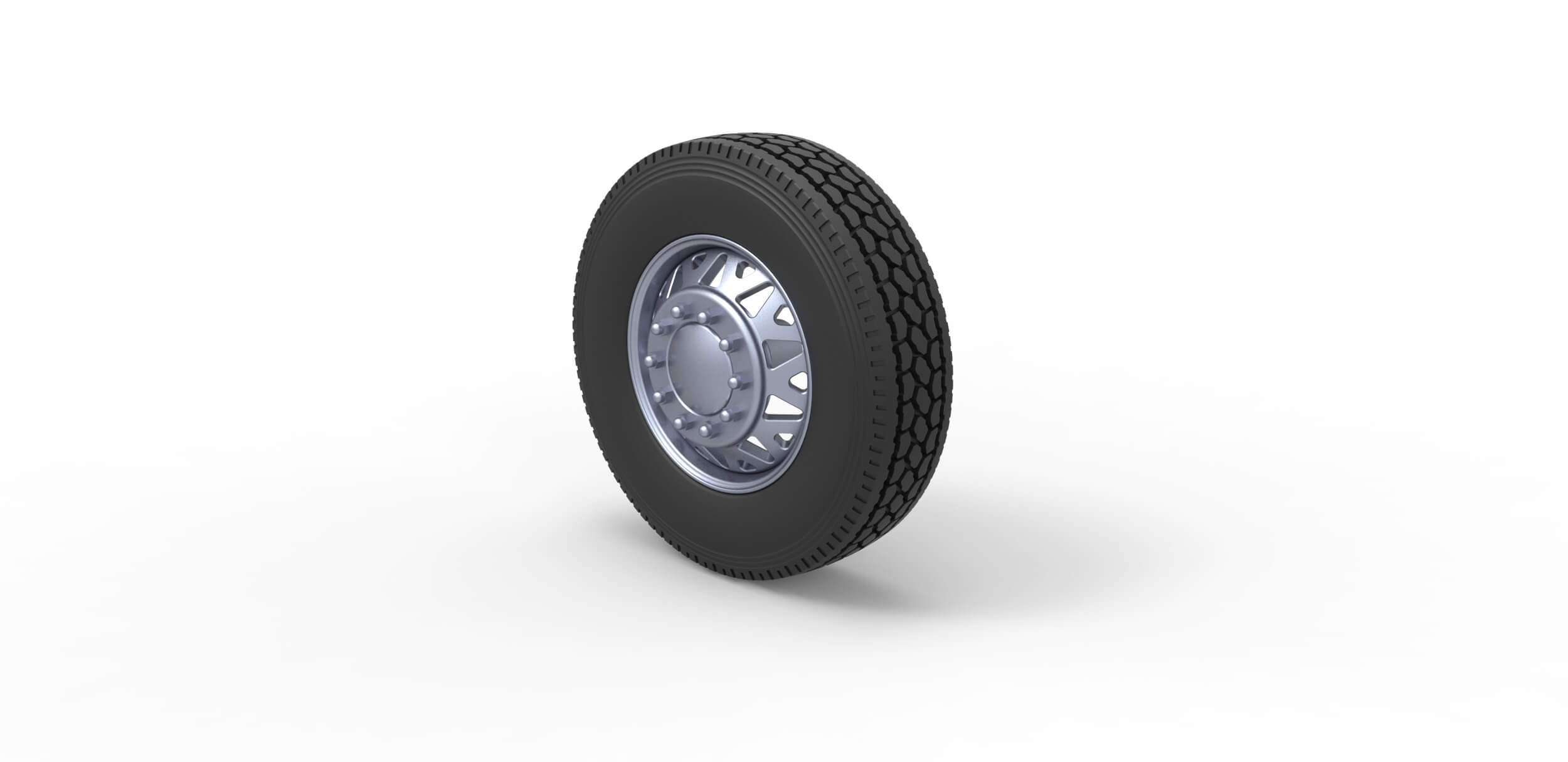 Front Custom Wheel of Semi Truck 1:25 - 3D Model by TechItemsRock