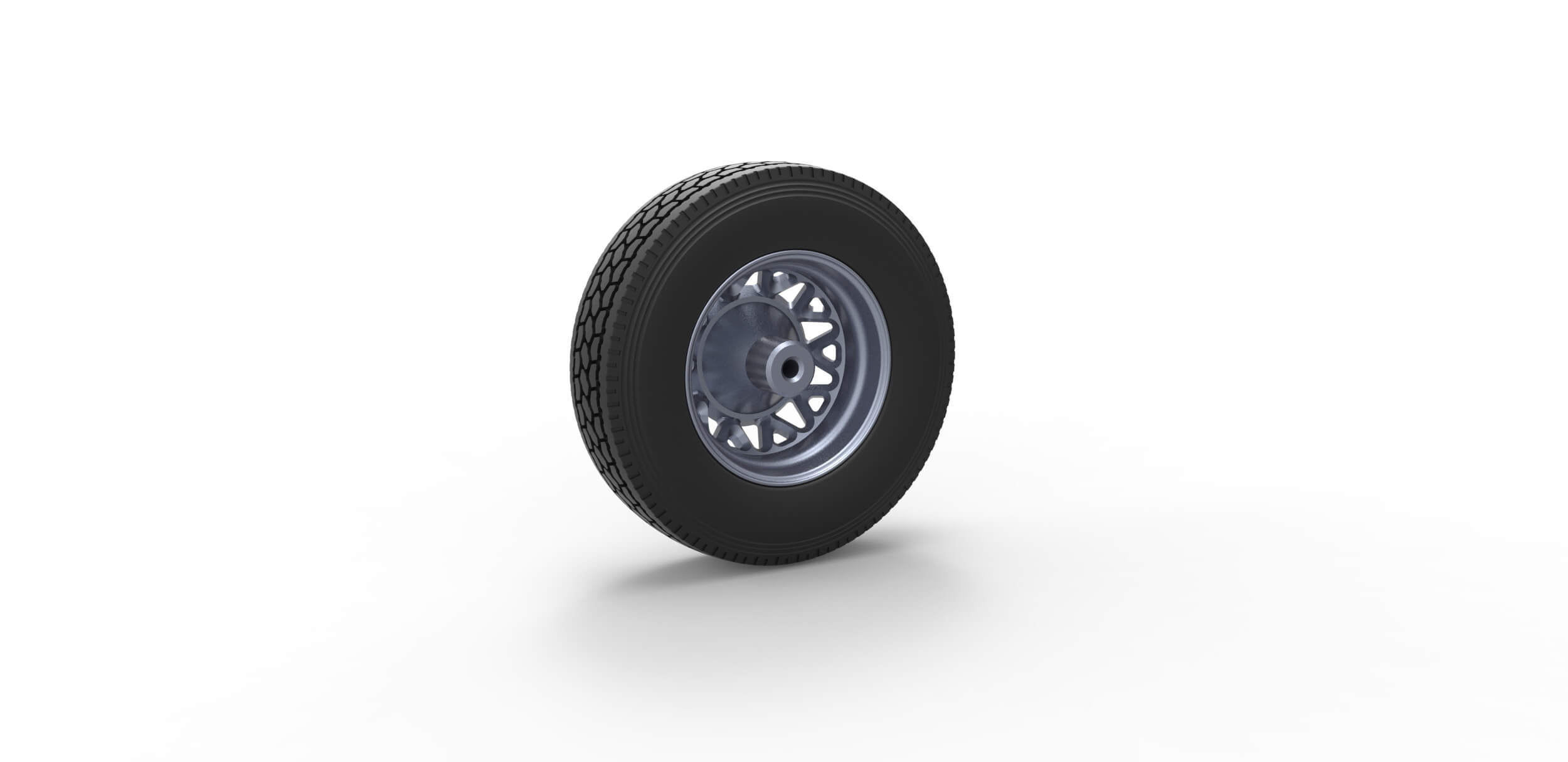Front Custom Wheel of Semi Truck 1:25 - 3D Model by TechItemsRock