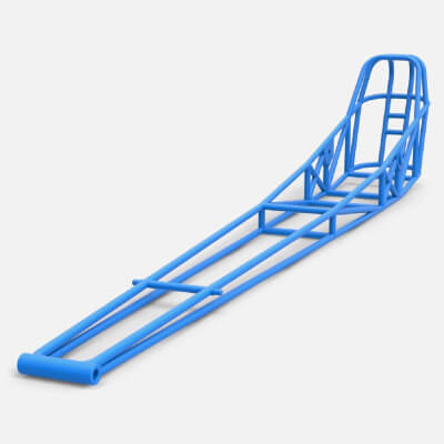 Frame of Front Engine Dragster 1:25 - 3D Model by TechItemsRock