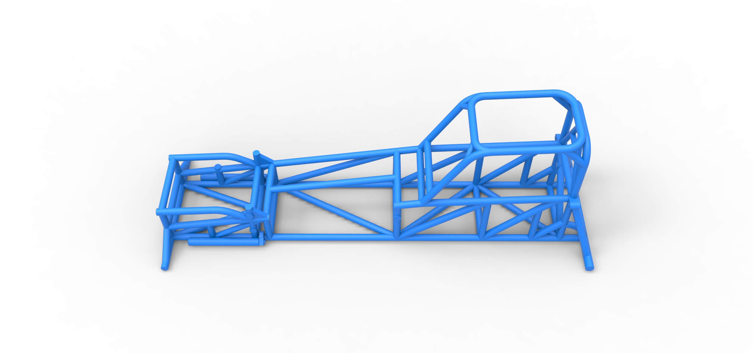 Frame of Supermodified Front Engine Race Car V1 Scale 1:25 - 3D Model ...