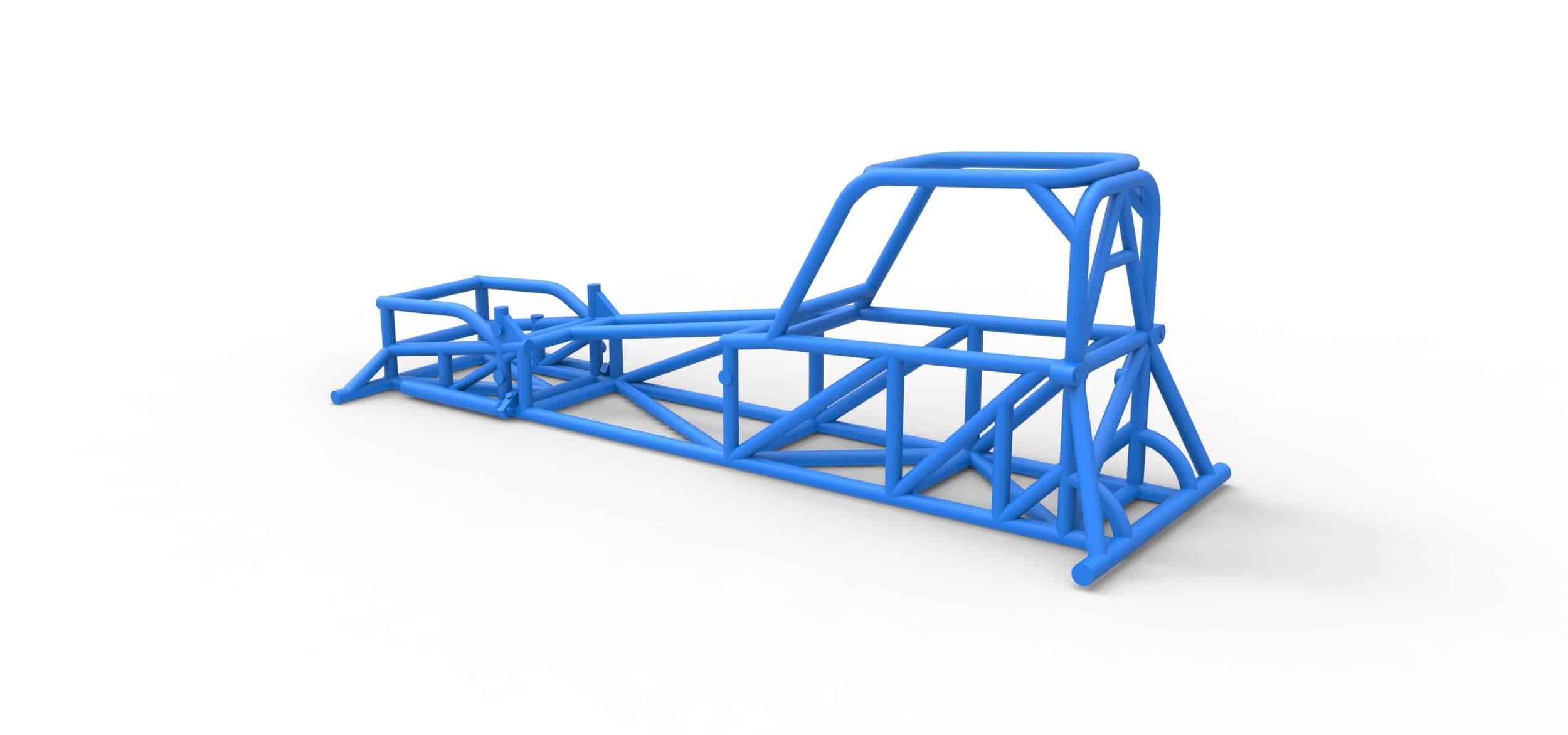 Frame of Supermodified Front Engine Race Car V1 Scale 1:25 - 3D Model ...