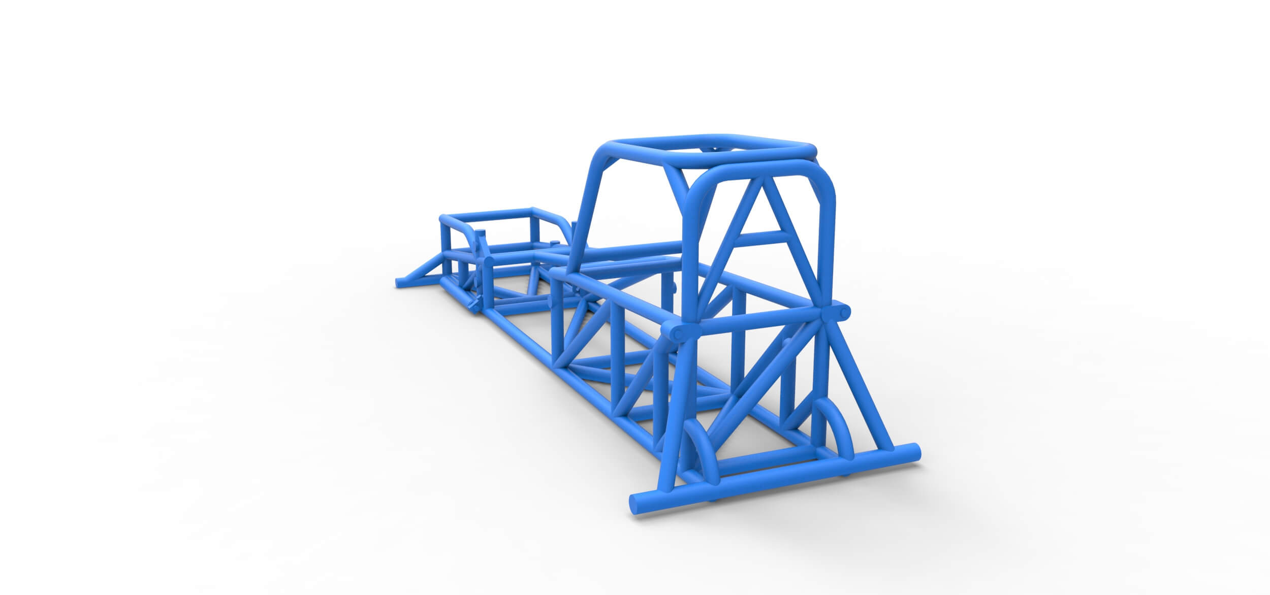 Frame of Supermodified Front Engine Race Car V1 Scale 1:25 - 3D Model ...